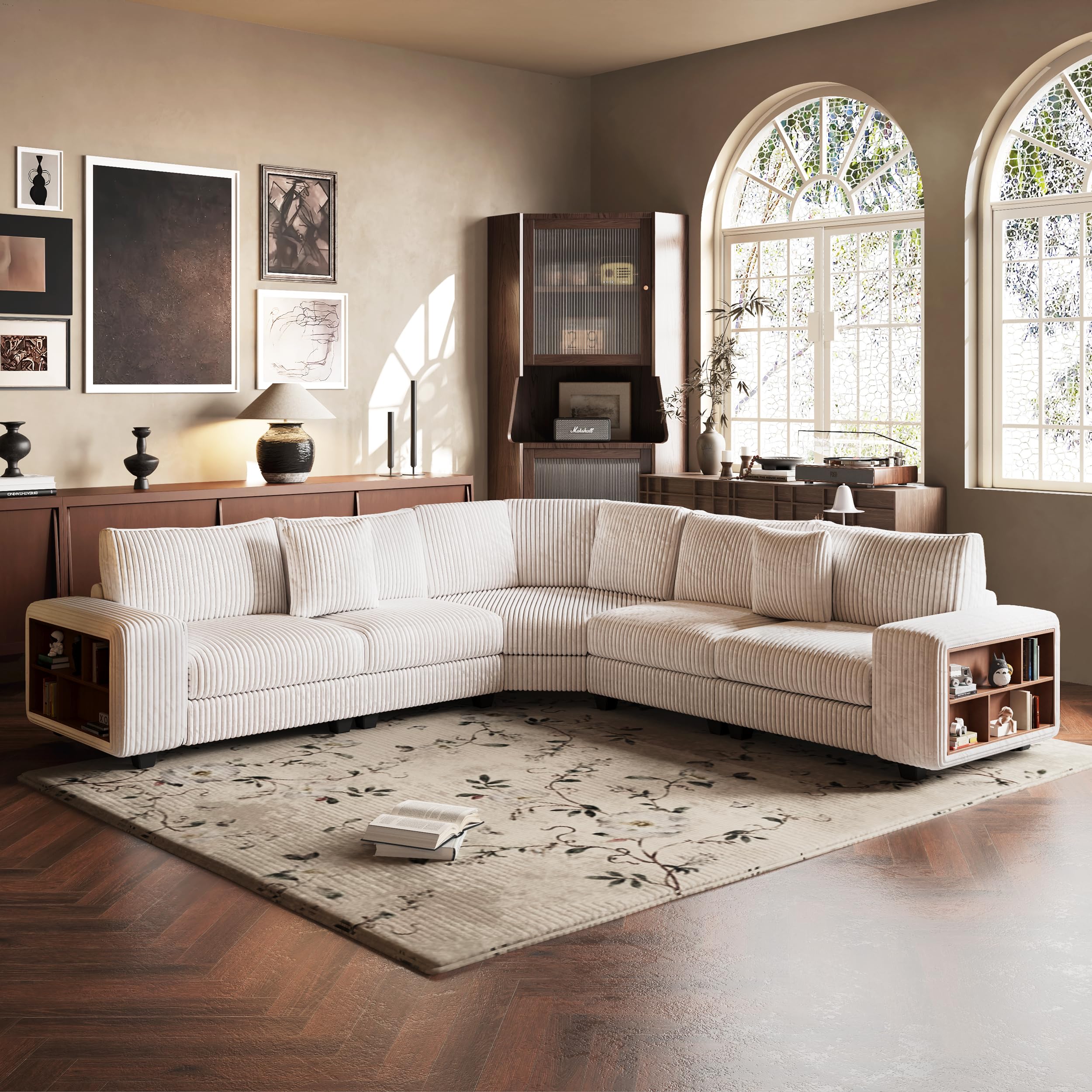 Amazon.com: Olodumare Modern 142’’ L-Shaped Modular Sectional Sofa for ...