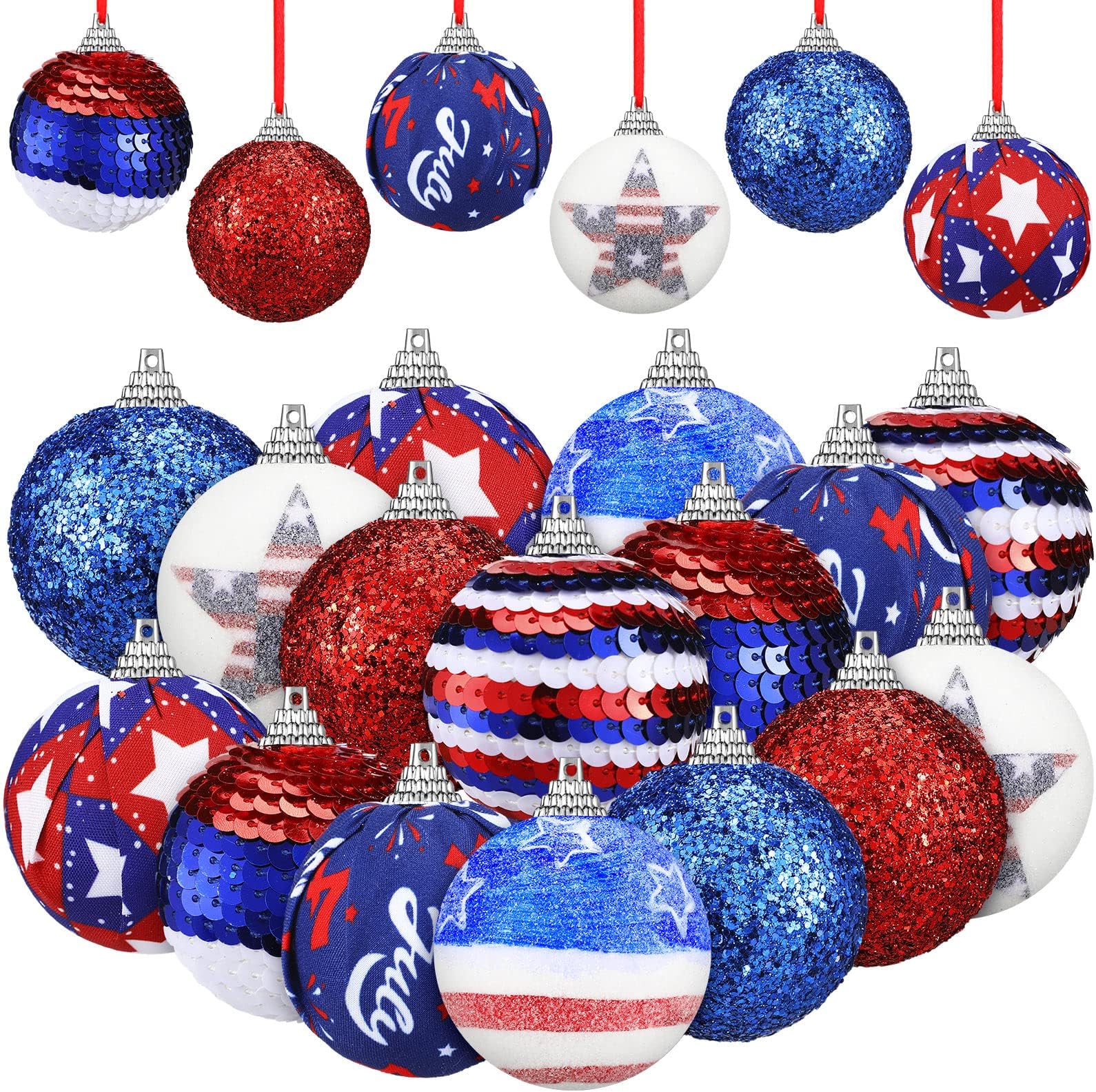 Amazon.com : Ferraycle 16 Pcs 4th of July Decorations Outdoor Patriotic ...