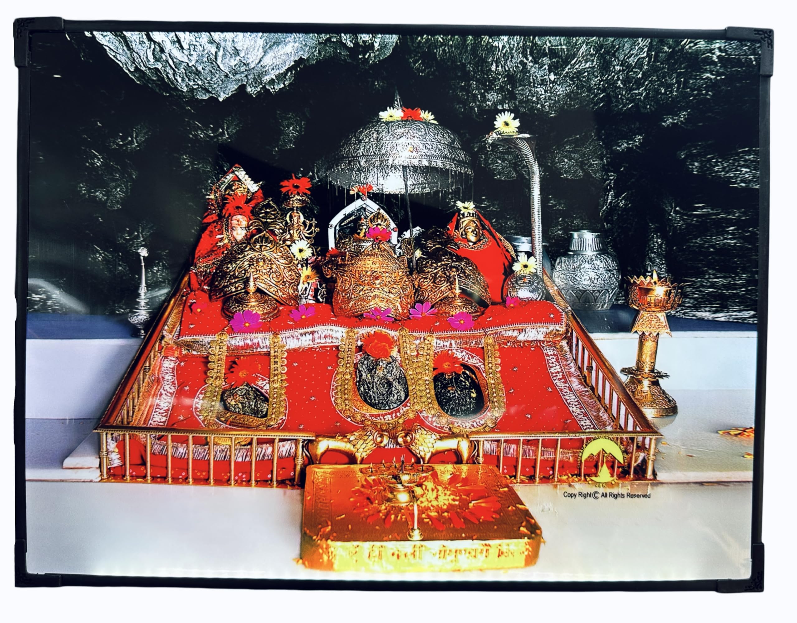 Goddess Maa Vaishno Devi / Vaishno Mata Large Led Photo Frame with ...
