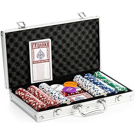 Oypla Poker Set - 300 Piece Texas Hold Em Complete With Chips, Cards ...