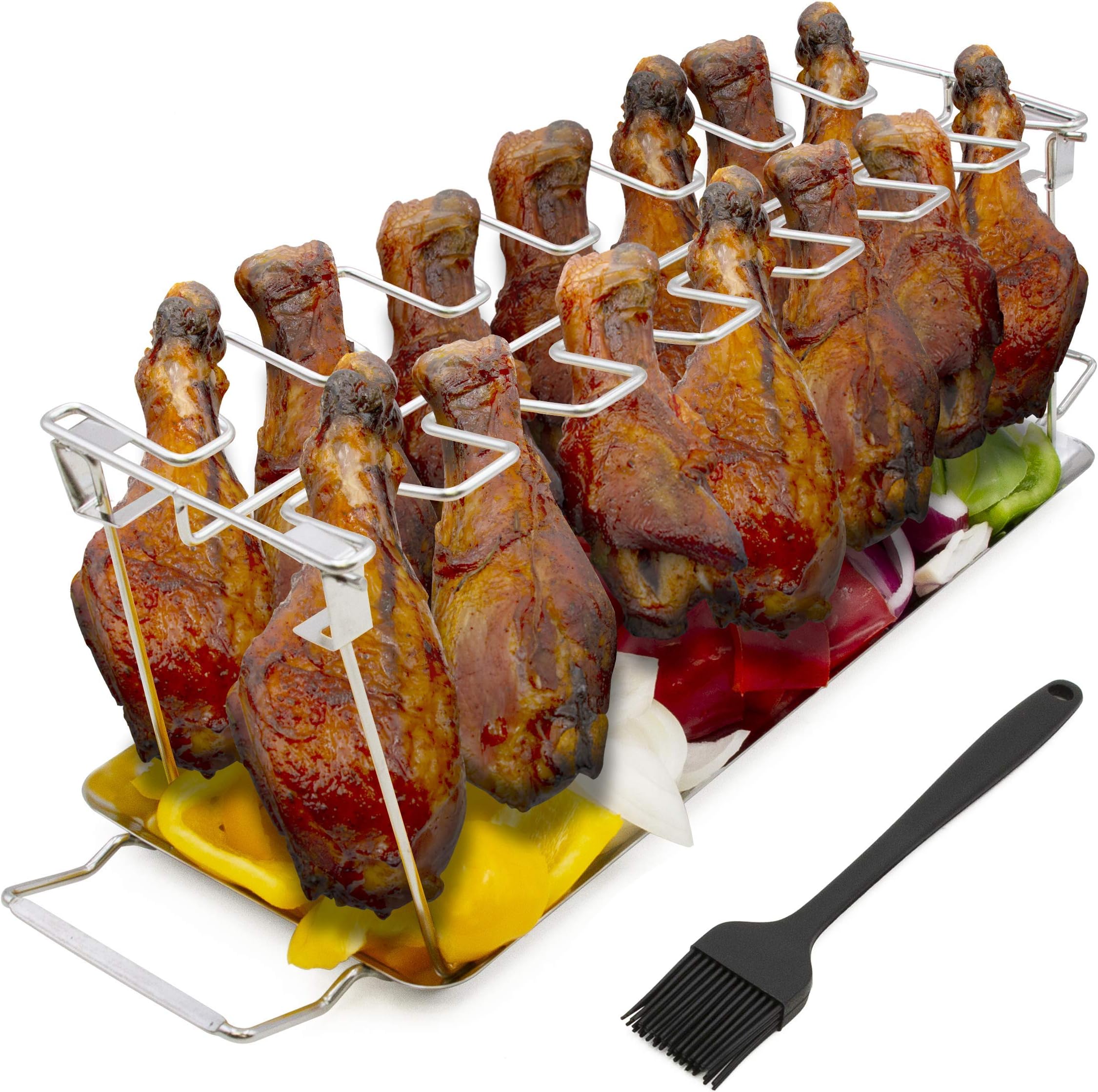 Amazon.com : CASEMATIX Chicken Leg Rack and Chicken Wings Grill Rack ...