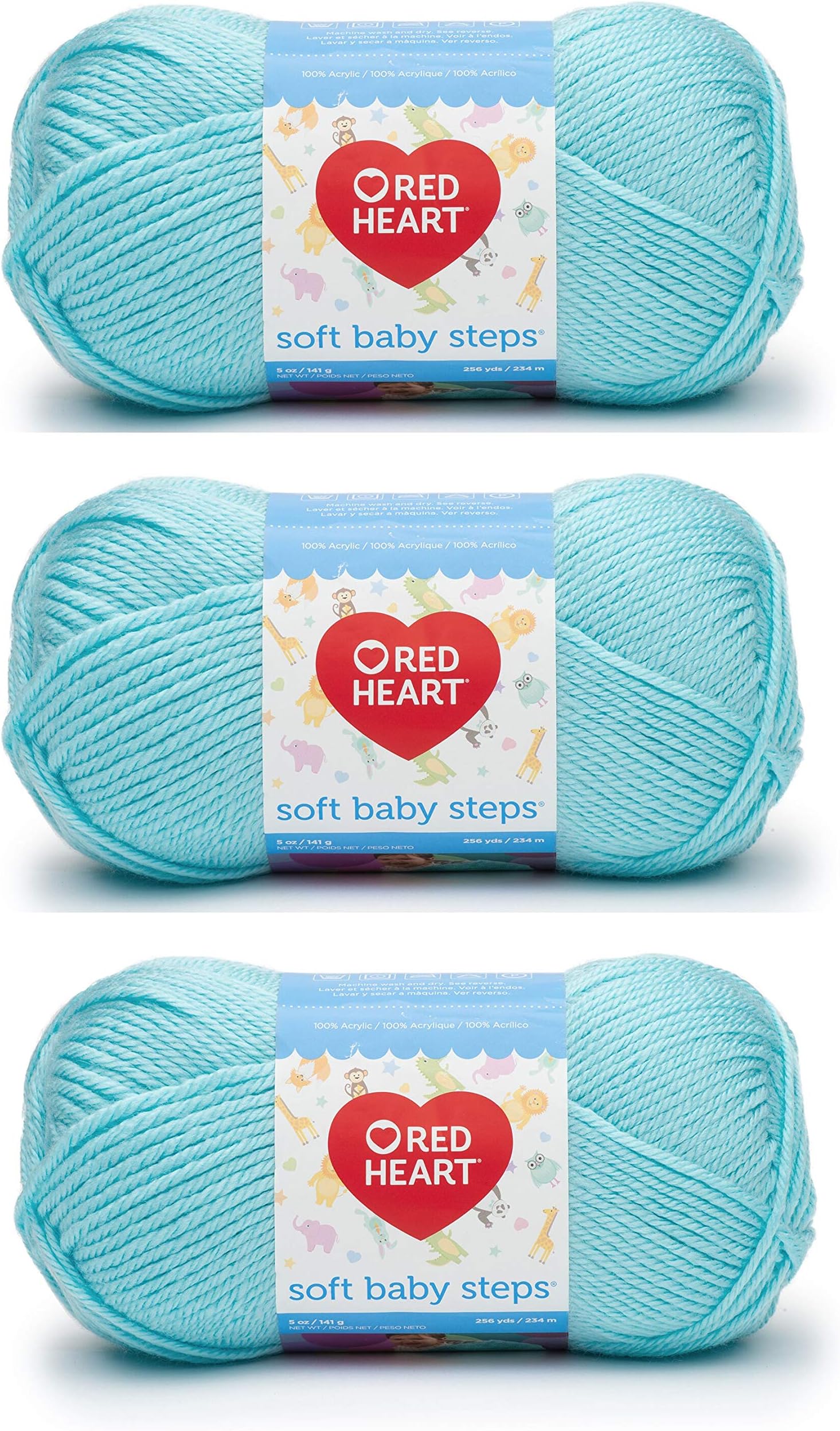 Amazon.com: Red Heart Soft Baby Steps Yarn (3-Pack) Lavender E746-95903
