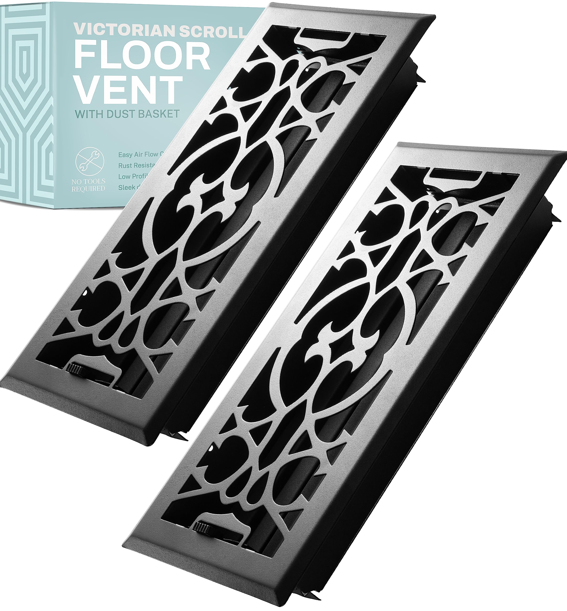 Snapklik.com : 2 Pack Victorian Scroll 2x10 Inch Decorative Floor ...