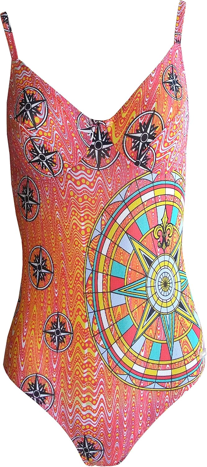 Solar Tan Thru stanghette-costume da bagno intero da 750C1372 -70 rosso ...