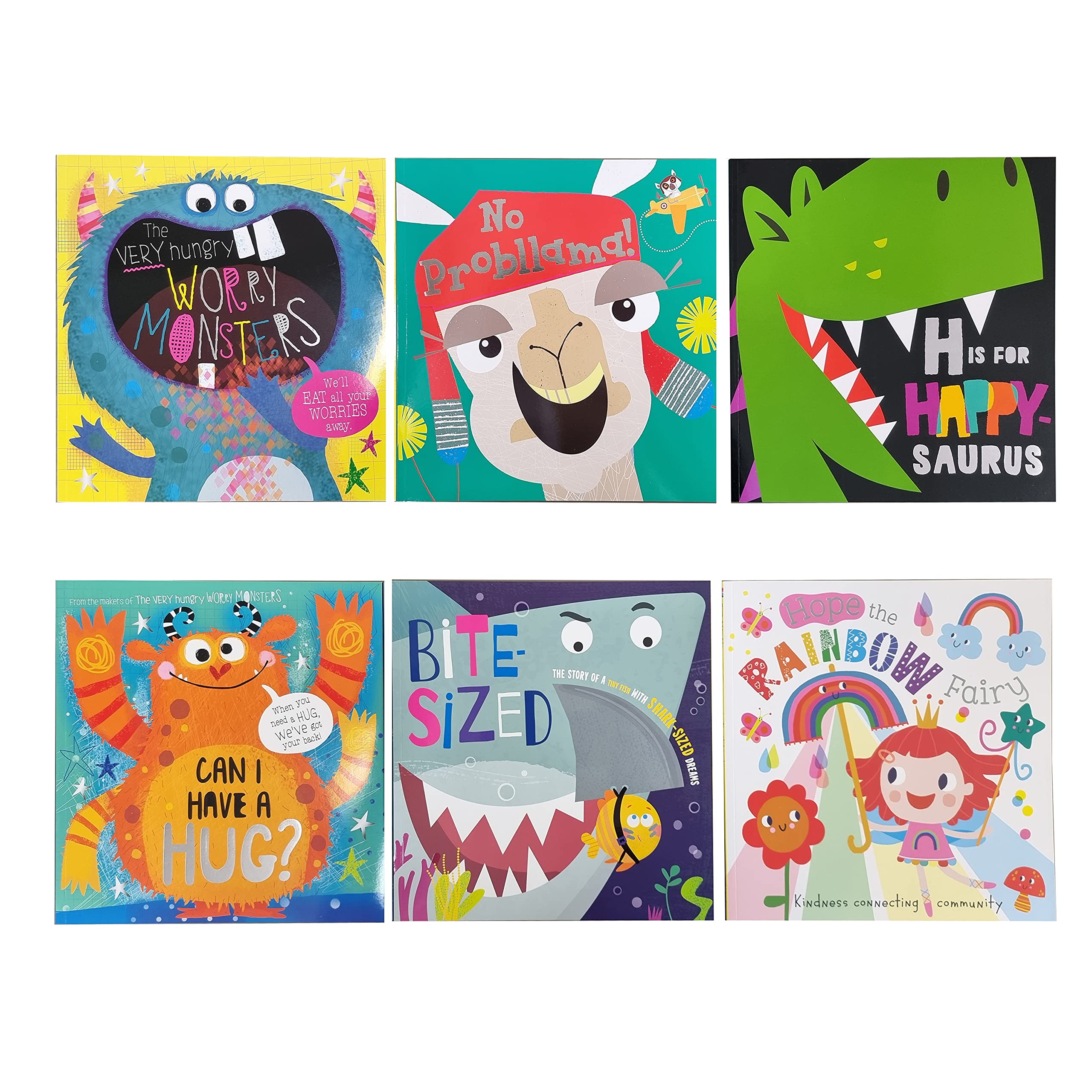 The Very Hungry Worry Monsters Picture Book set x 6 in Bag: Amazon.co ...