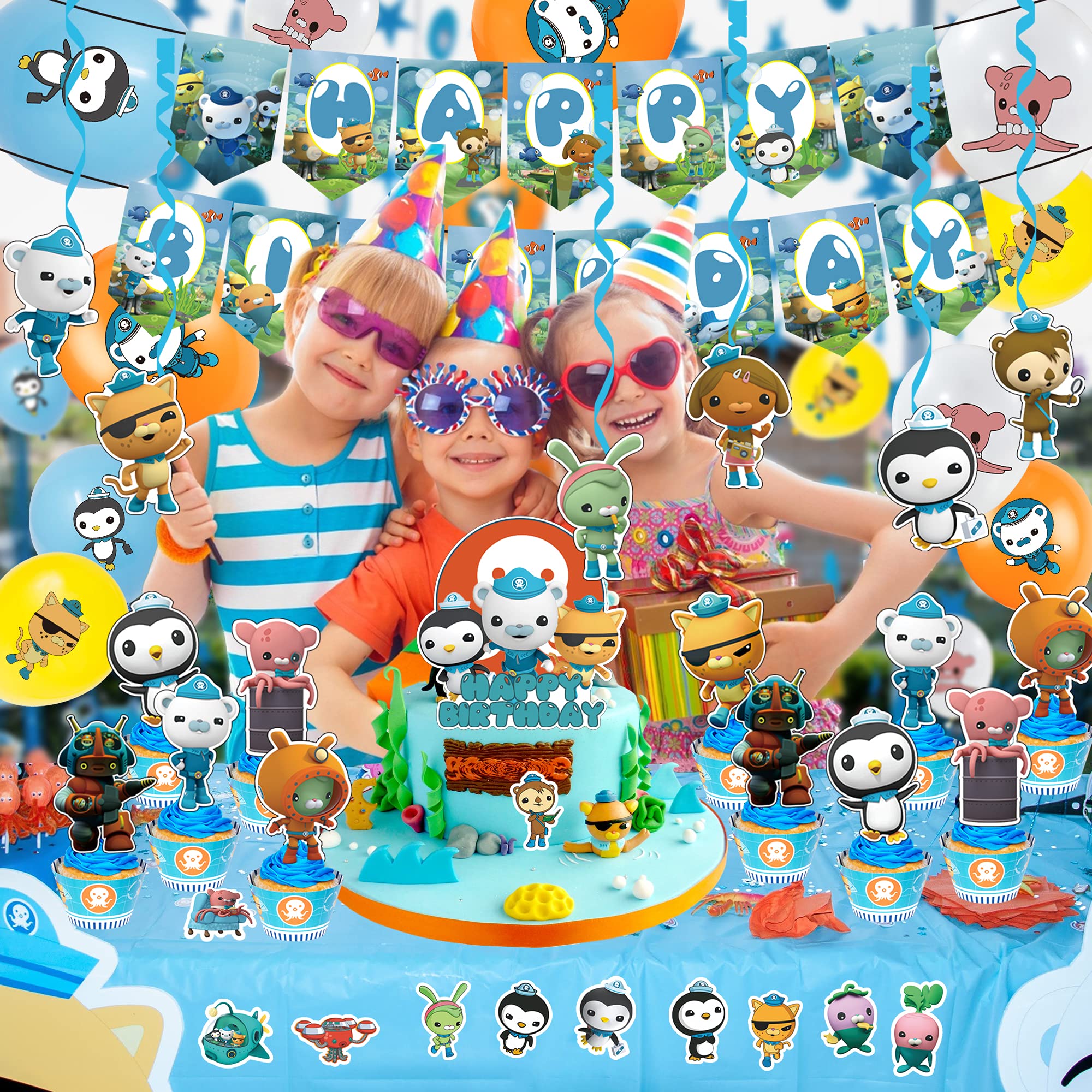 92 Pcs Octonauts Birthday Party Supplies Octonauts Birthday Decorations ...