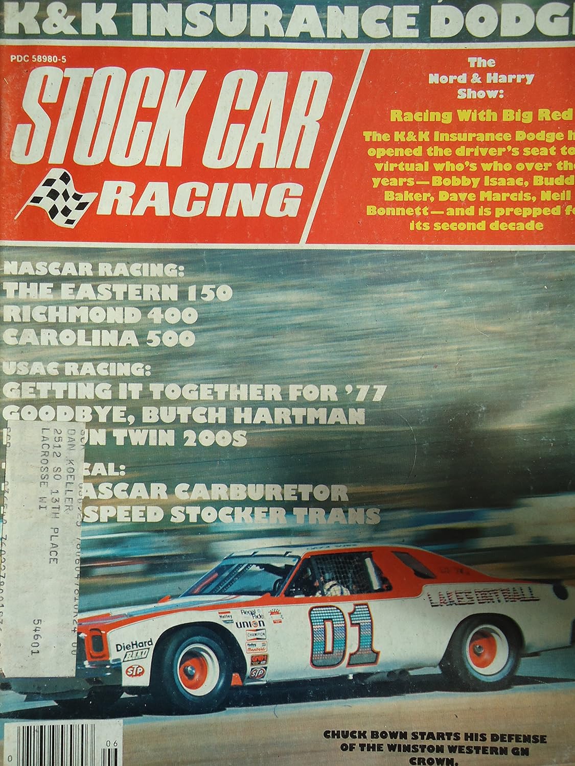JUNE 1977 STOCK CAR RACING magazine BUTCH HARTMAN: Amazon.com: Books
