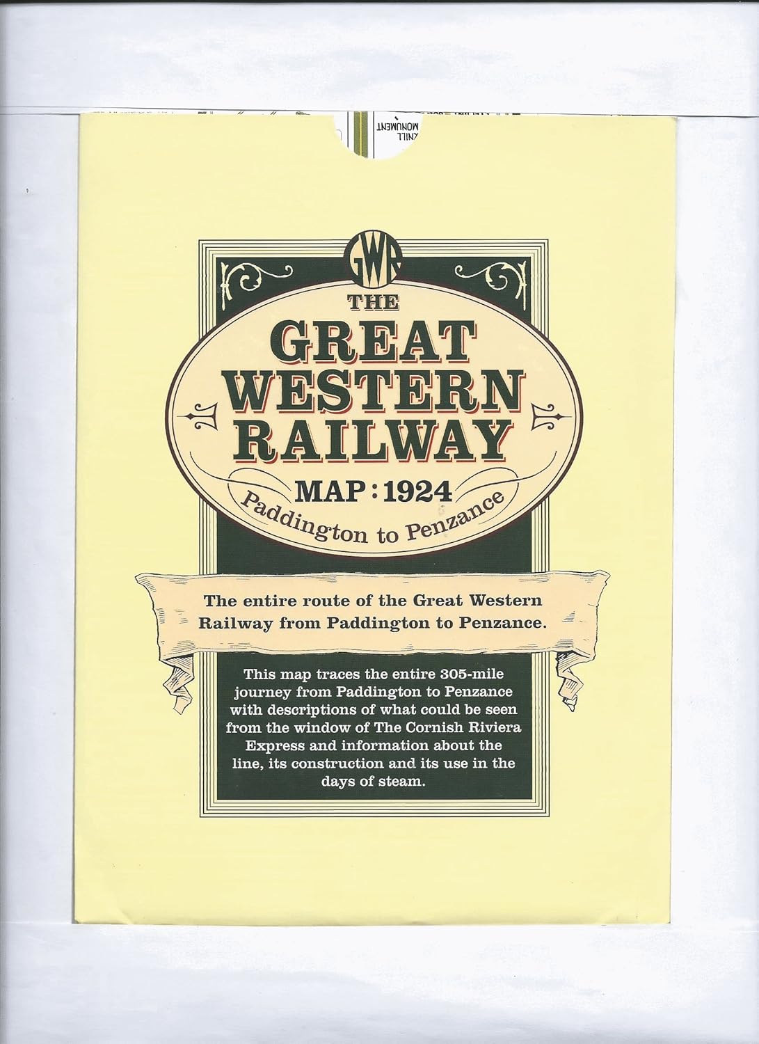 Great Western Railway Map 1924, the - Paddington to Penzance (Folded in ...