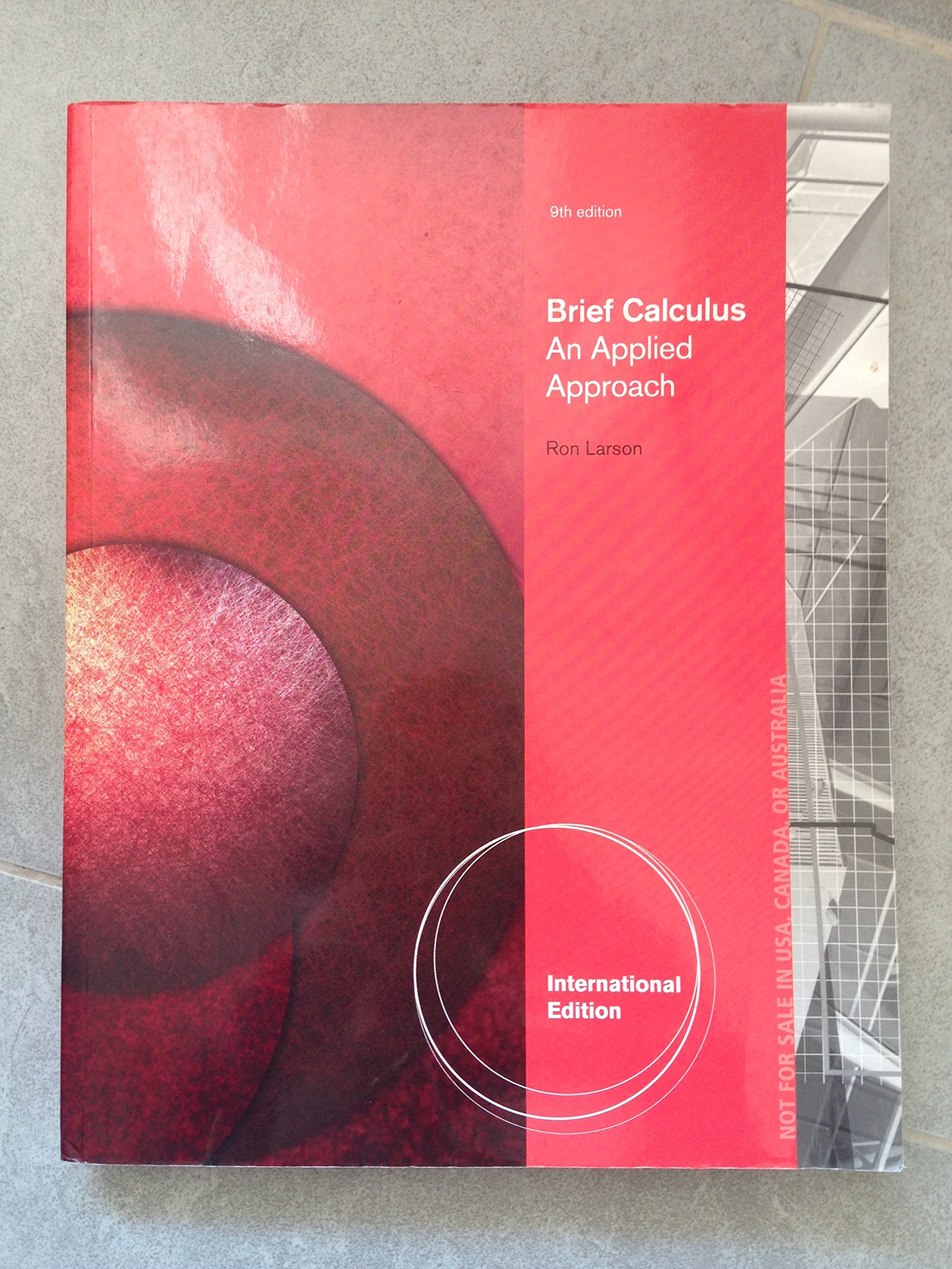 Amazon.com: Brief Calculus: An Applied Approach: 9781133109785: Ron ...