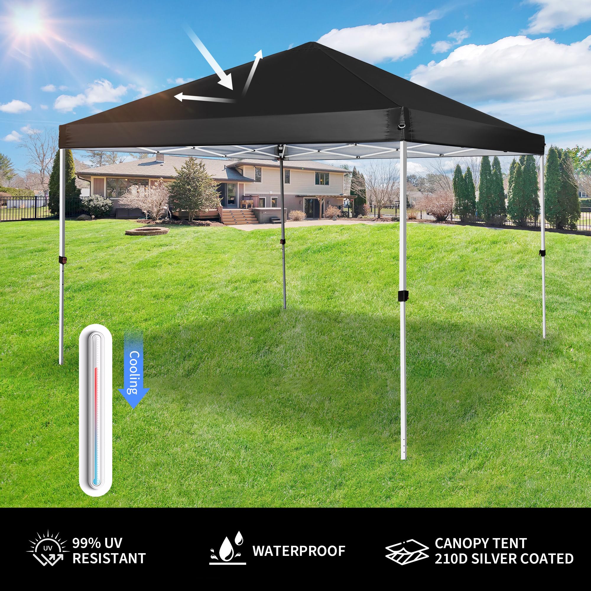 Snapklik.com : Canopy Tent 10X10 FT,Heavy Duty Sun Instant Shelter w ...
