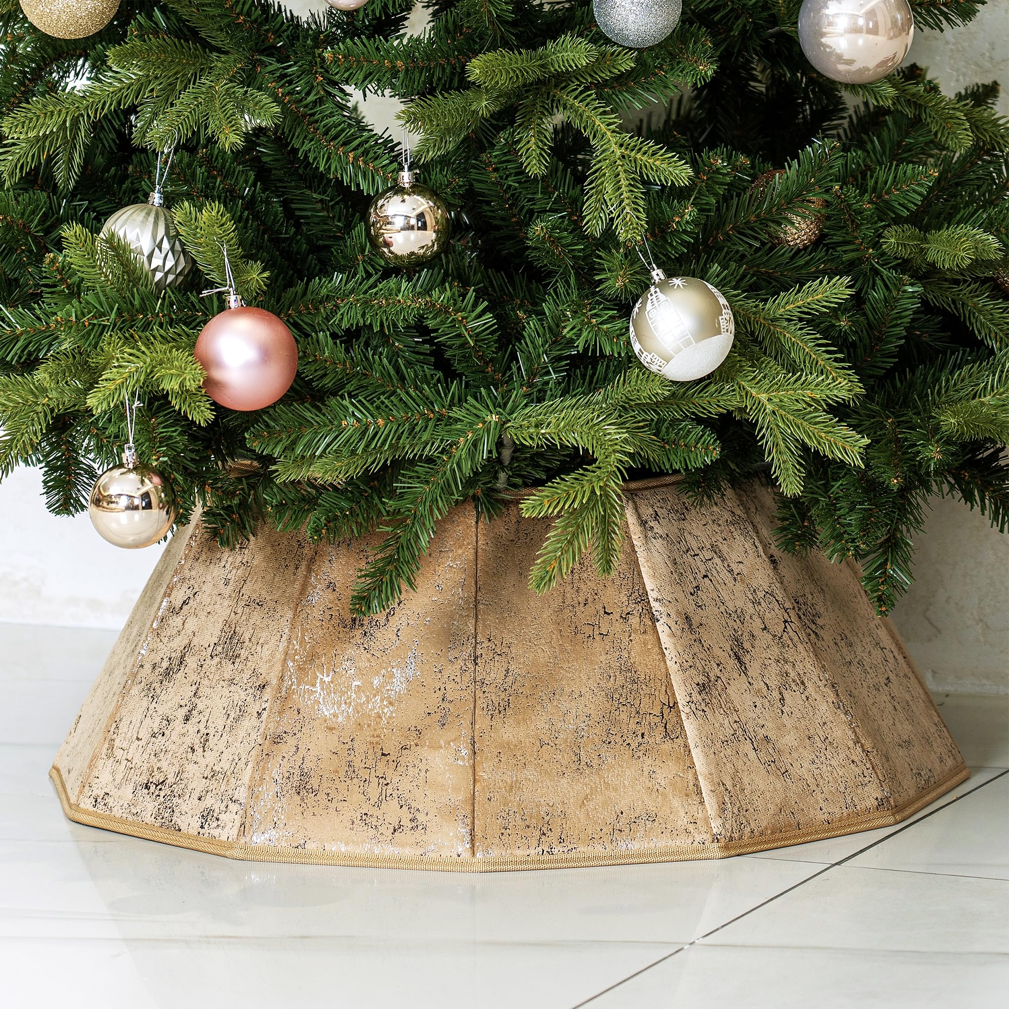 Snapklik.com : Blissun Fabric Christmas Tree Collar, Xmas Tree Ring ...