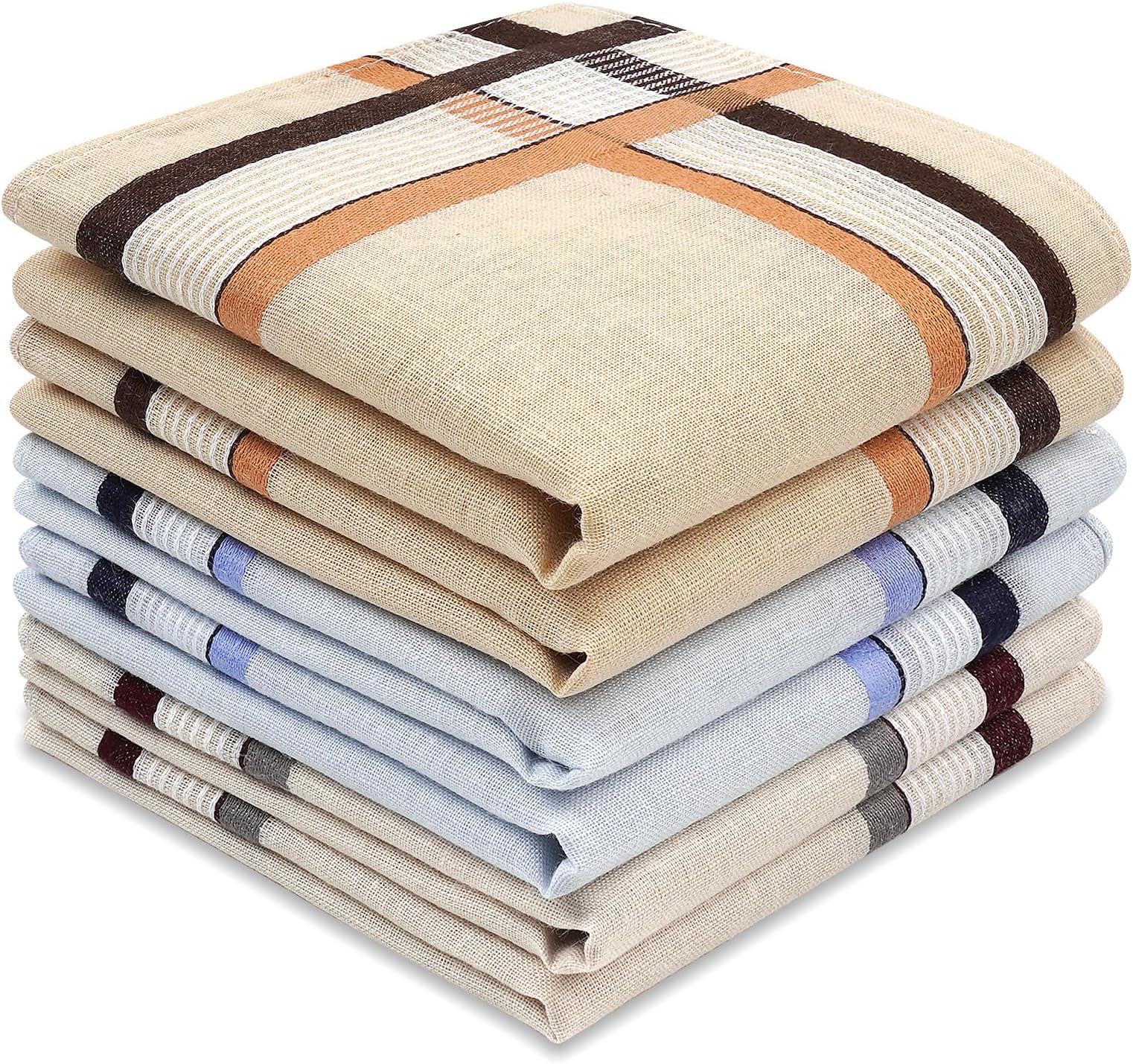 Amazon.com: Selected Hanky 100% Cotton Men's Handkerchief 6 Piece Gift ...