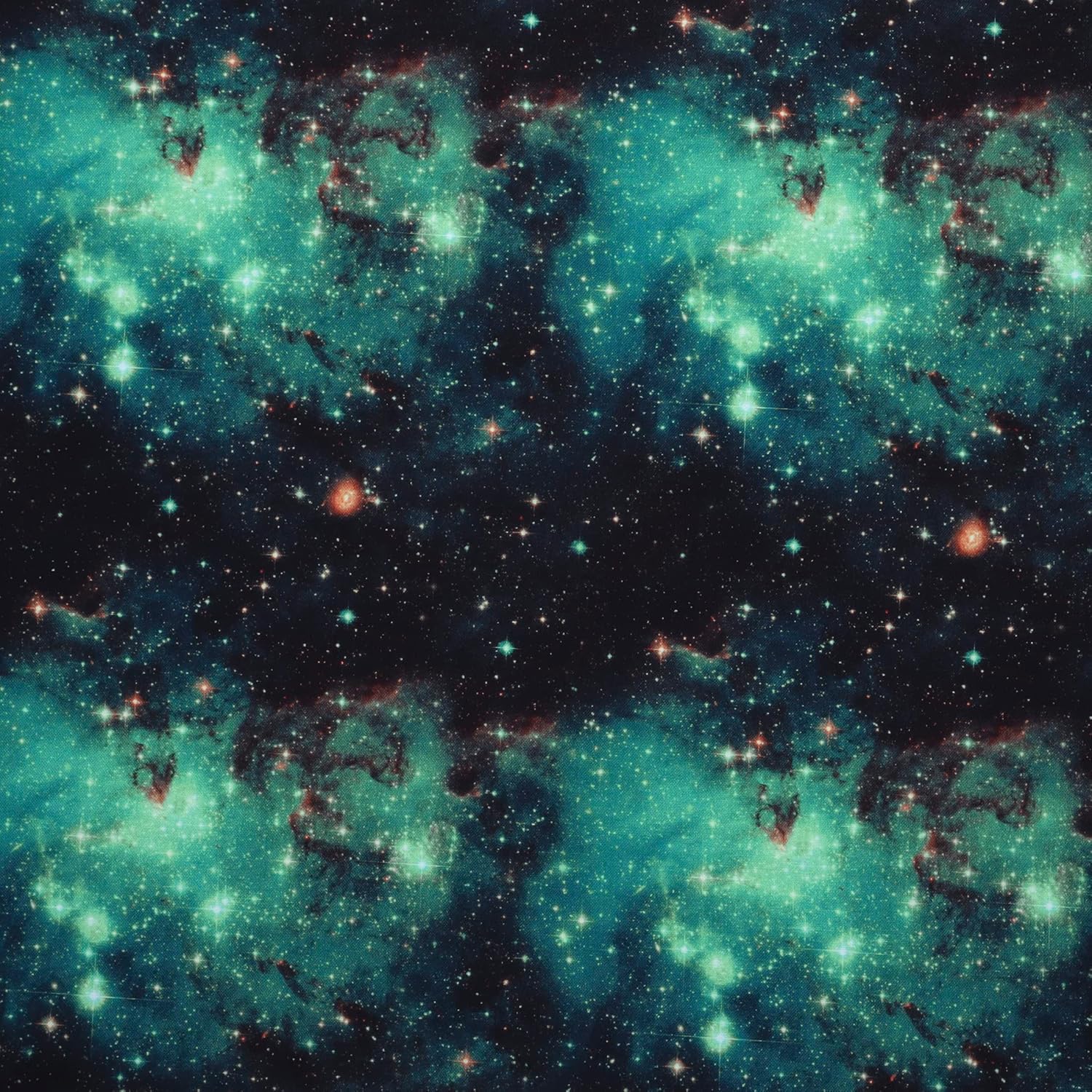 Amazon.com: Cotton 100% 45" Sky 8574 Nebula Galaxy Teal