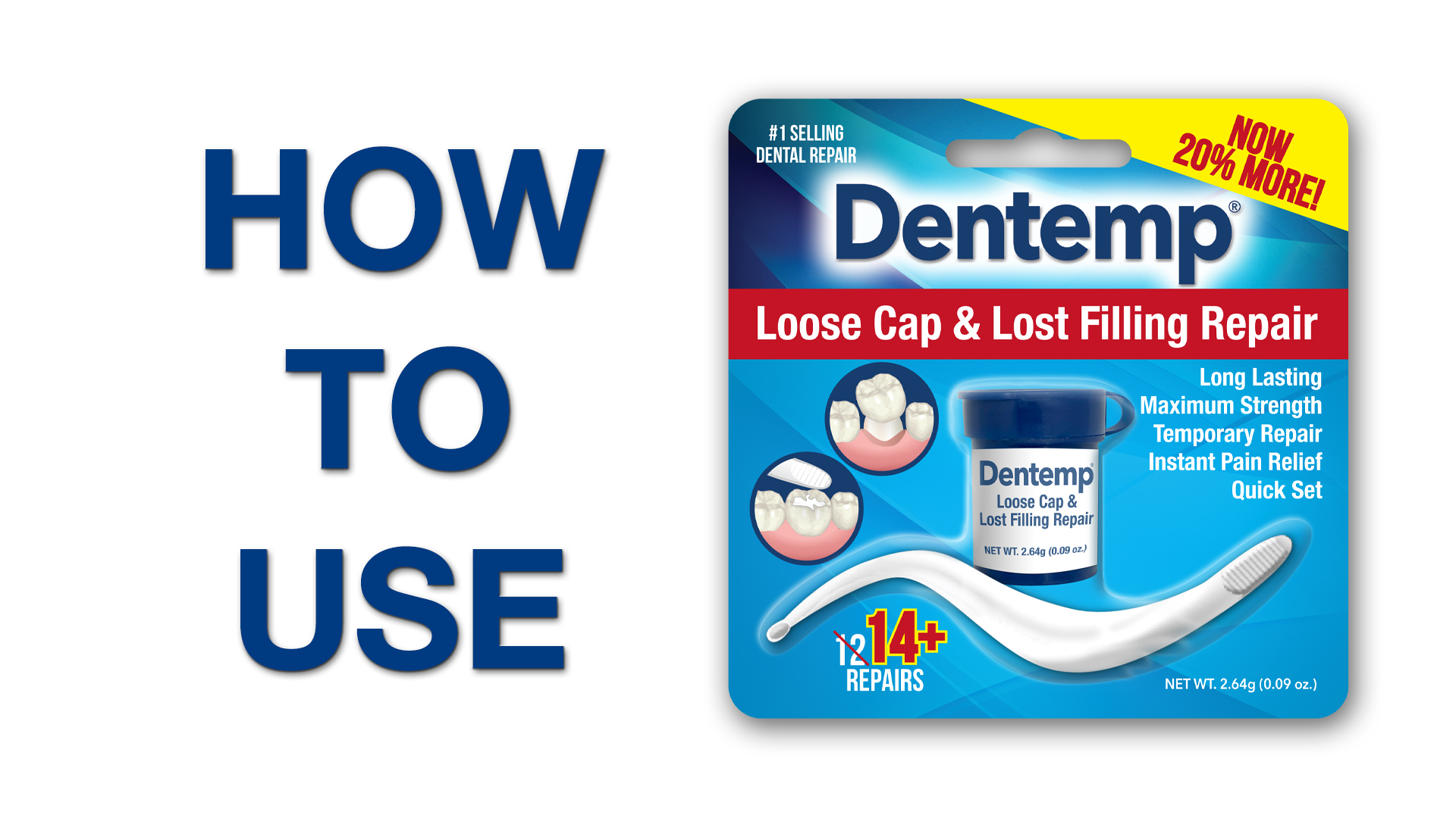 Watch Dentemp Loose Cap and Lost Filling Repair - How to use on Amazon Live