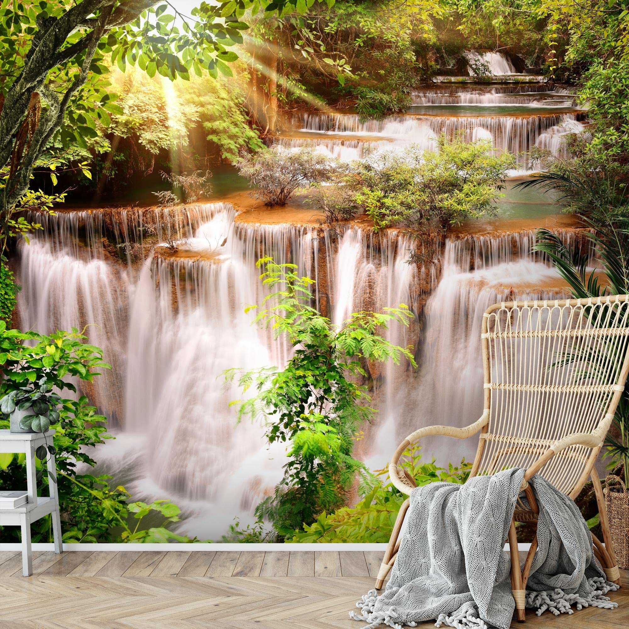 Wallpaper Waterfall And Among 3D Waterfall Wallpaper At ₹ 30/square