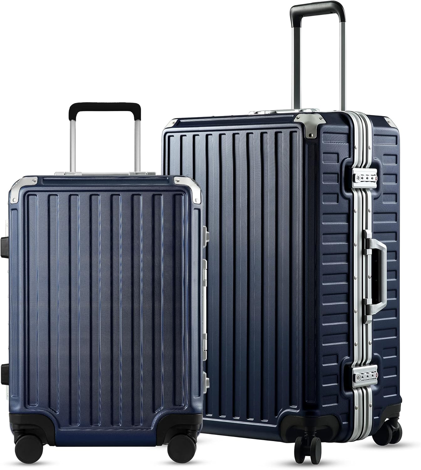 Amazon.com | LUGGEX Luggage Sets 2 Piece with Aluminum Frame - 100% PC ...