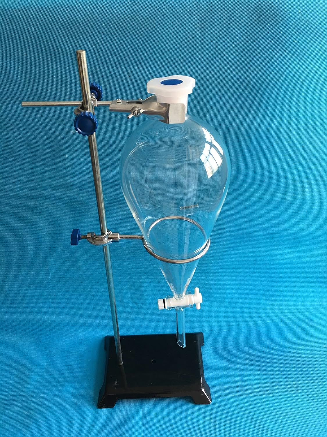 2000ml Glass Separatory Funnel Set, with 4mm PTFE Stopcock and Ring ...