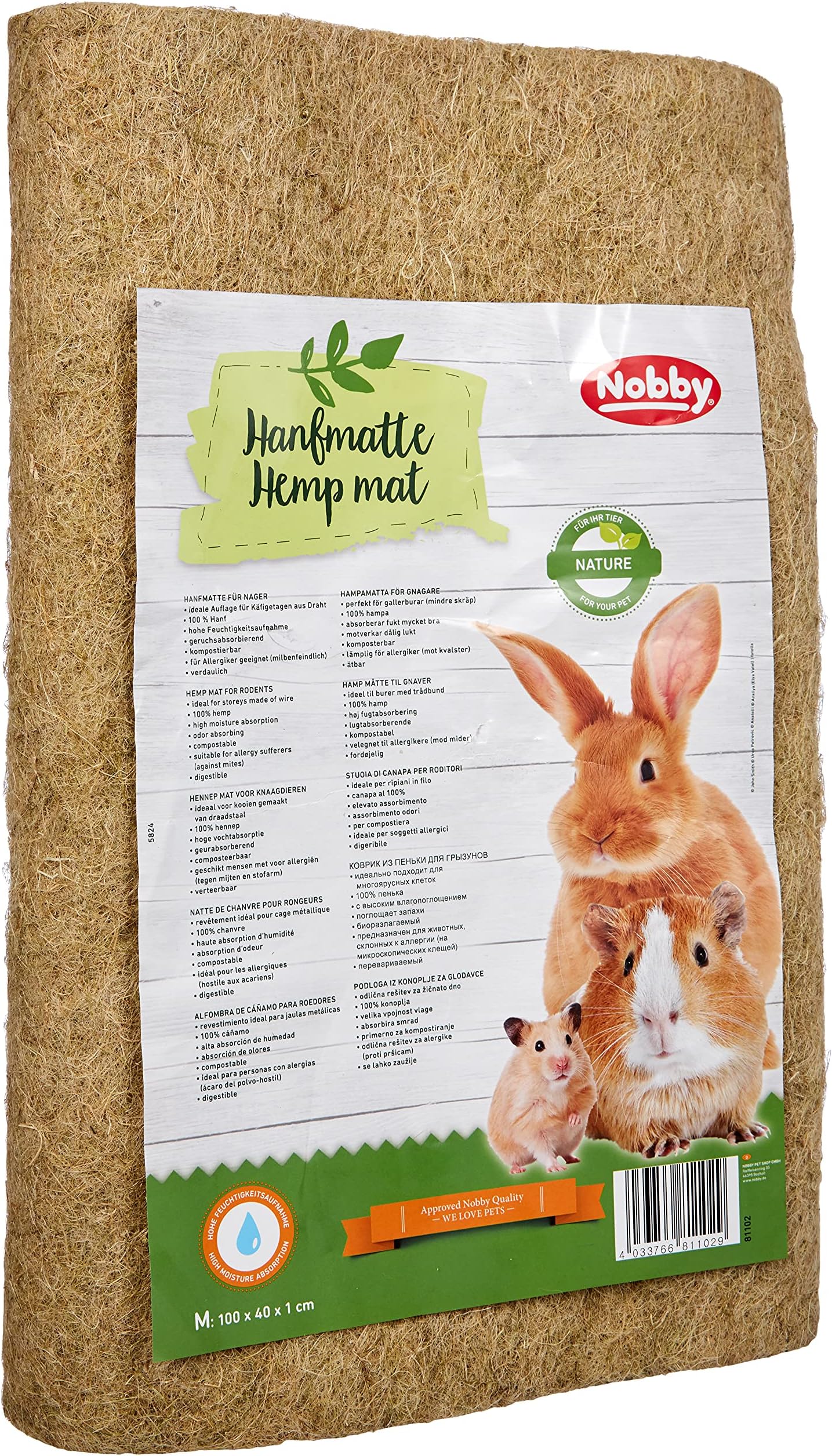 Tamay 100% Hemp Rodent Mats, 100 x 50 cm, Premium Rodent Carpet as Dust ...