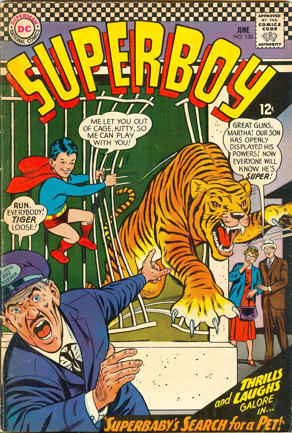 Amazon.com: Superboy Number 130 June 1966: Comic: Books
