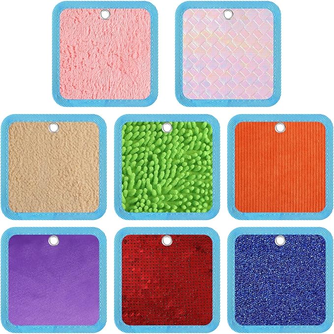 Amazon.com: 8 Set Sensory Mini Mats Assorted Textured Play Mat Sensory ...
