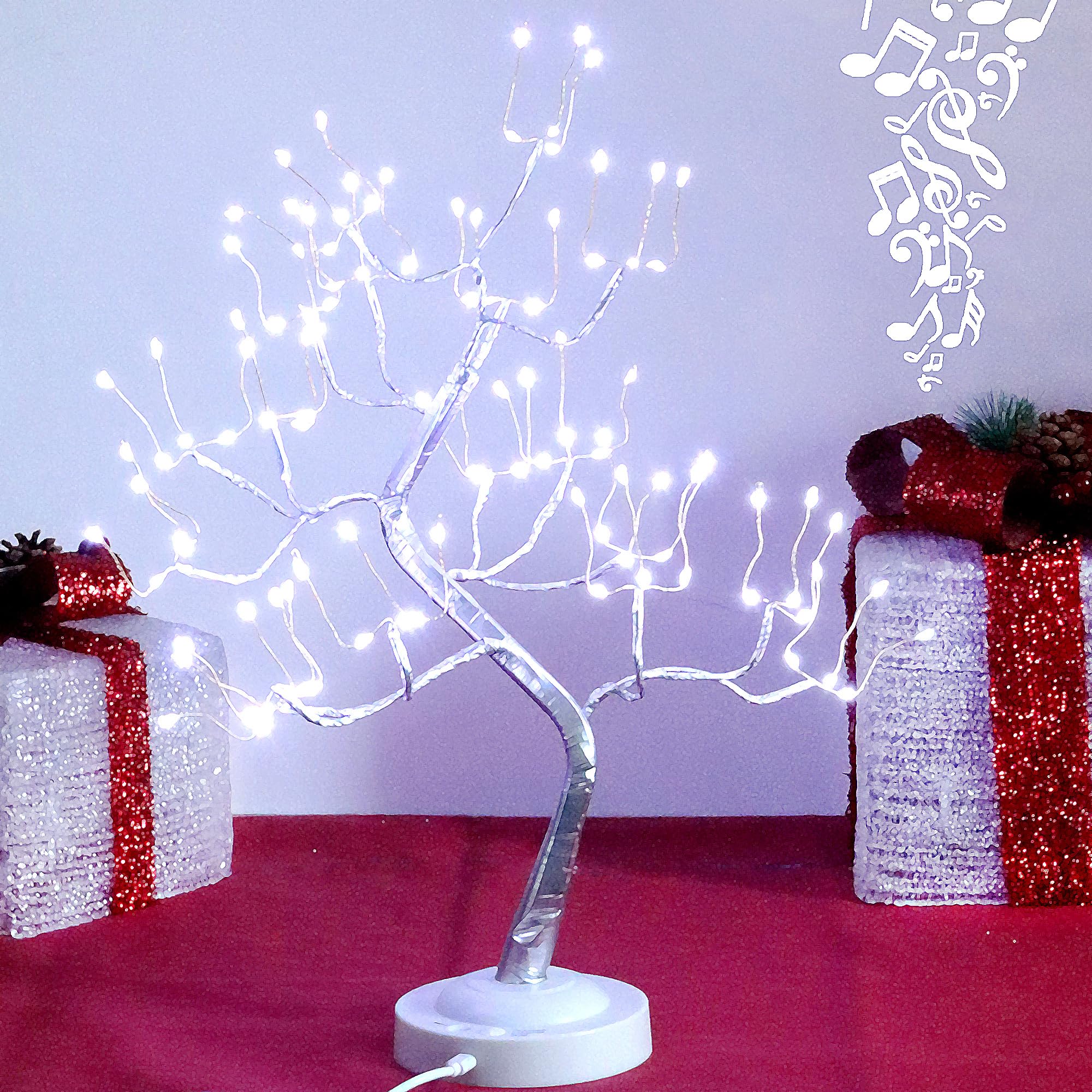 Amazon.com: FUCHSUN 18 Inch 108 LED Tabletop Fairy Tree Light Battery ...