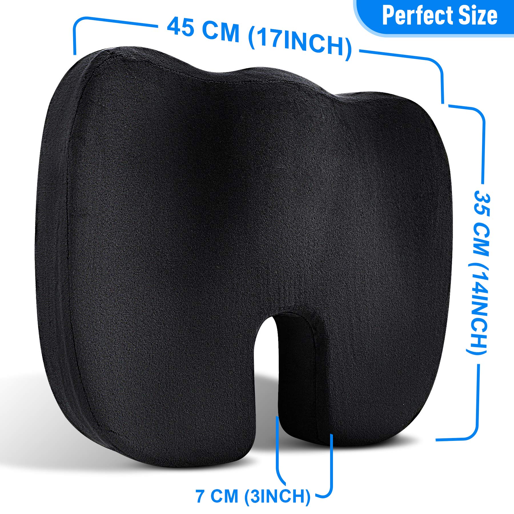 POOTACK Gel Seat Cushion for Office Chair, Memory Foam Ergonomics ...