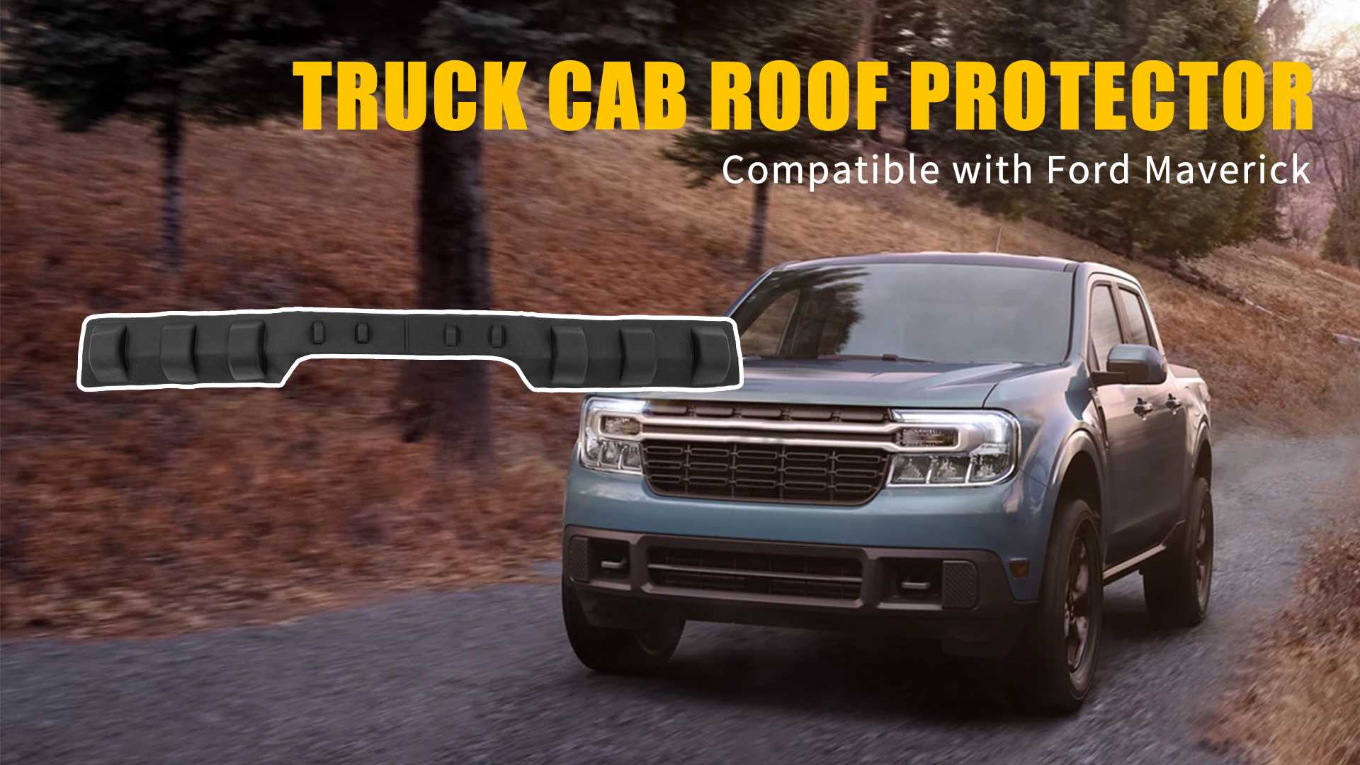 Truck Cab Roof Scratch Guard TPE Truck Cab Roof Protector For 2021-2025 ...