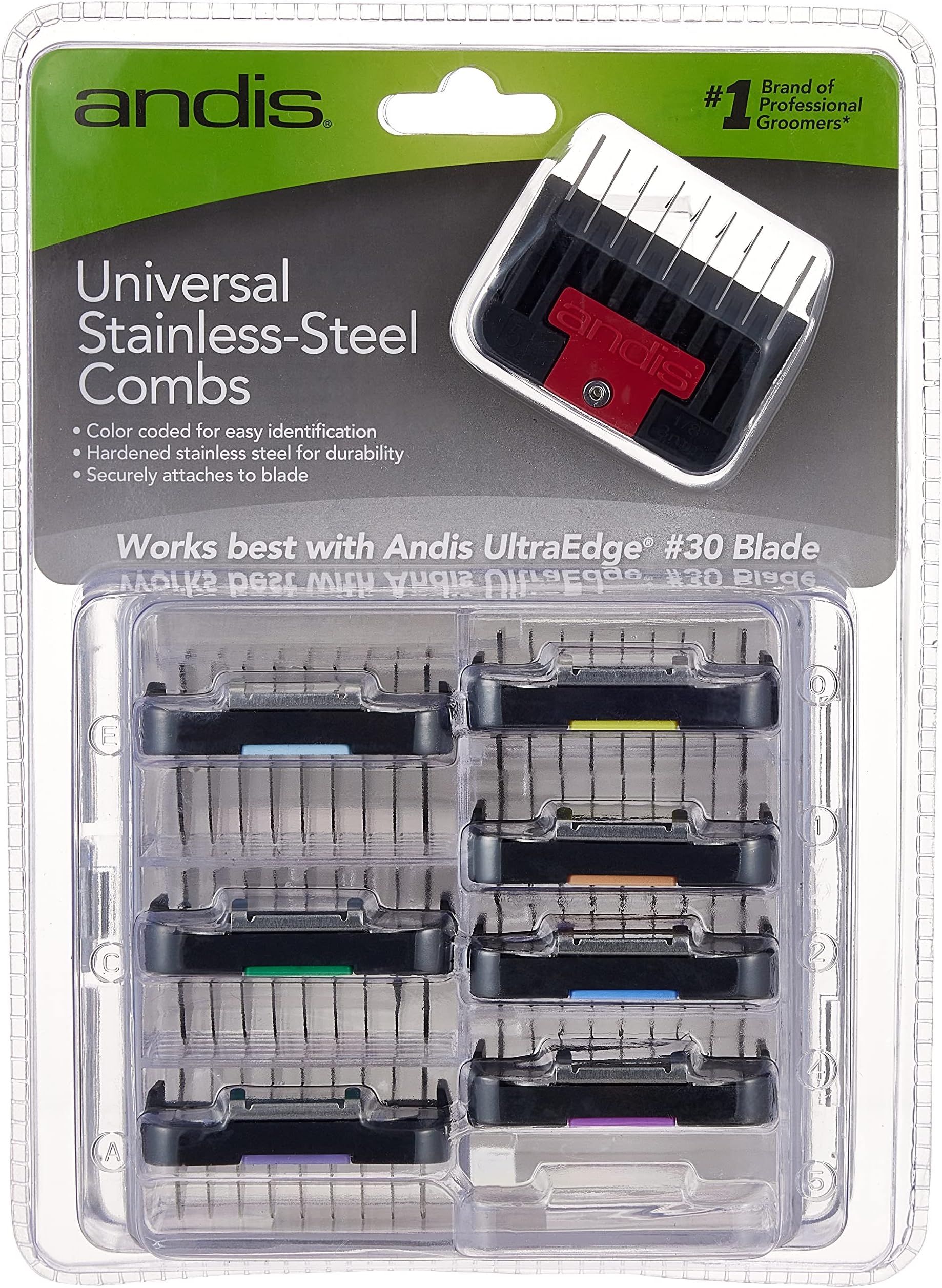 Amazon.com: Andis - Set of stainless steel lifting combs 8 : Beauty ...