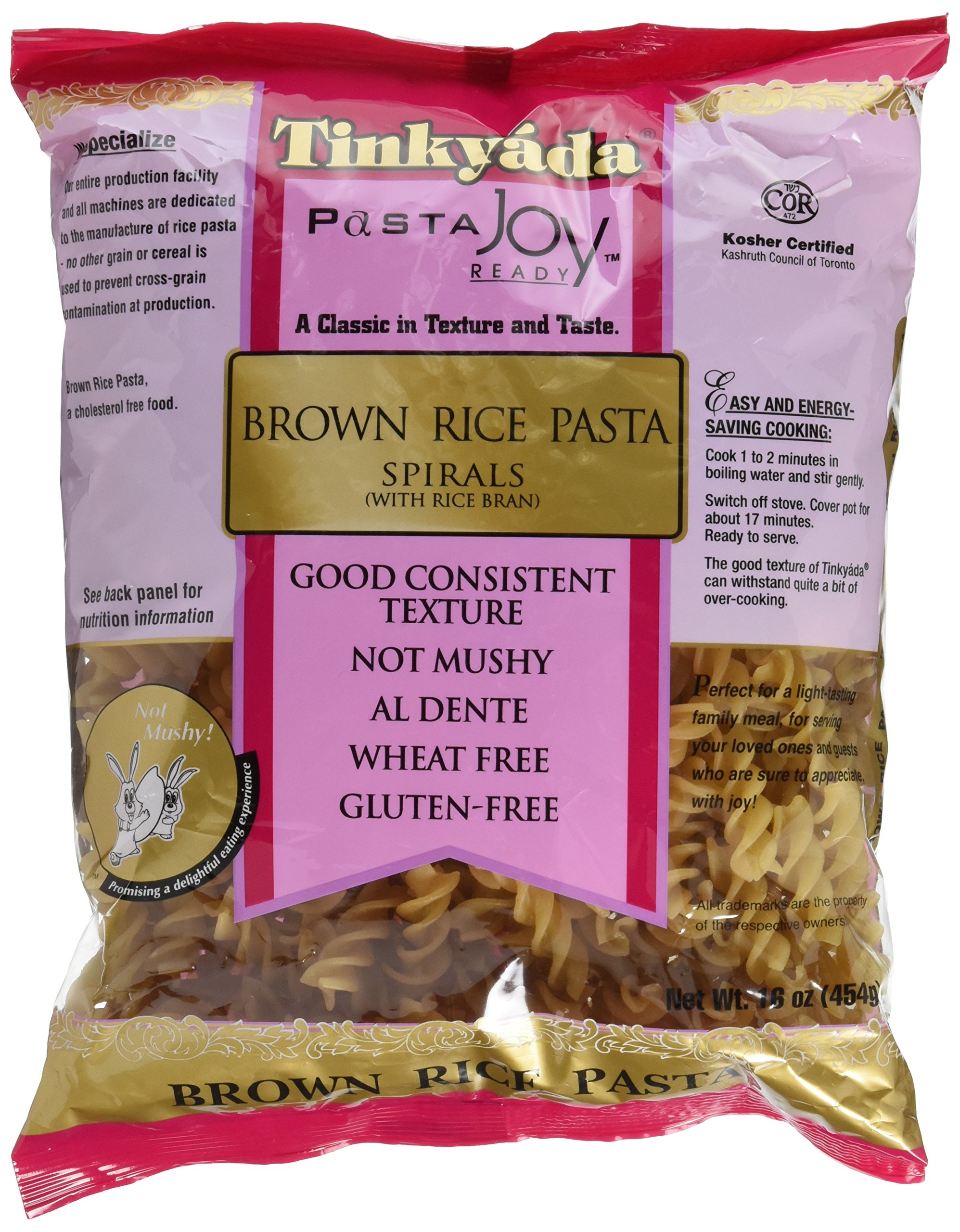 Tinkyada Brown Rice Spirals - 3x16oz. Gluten-Free Pasta | Buy Now with ...
