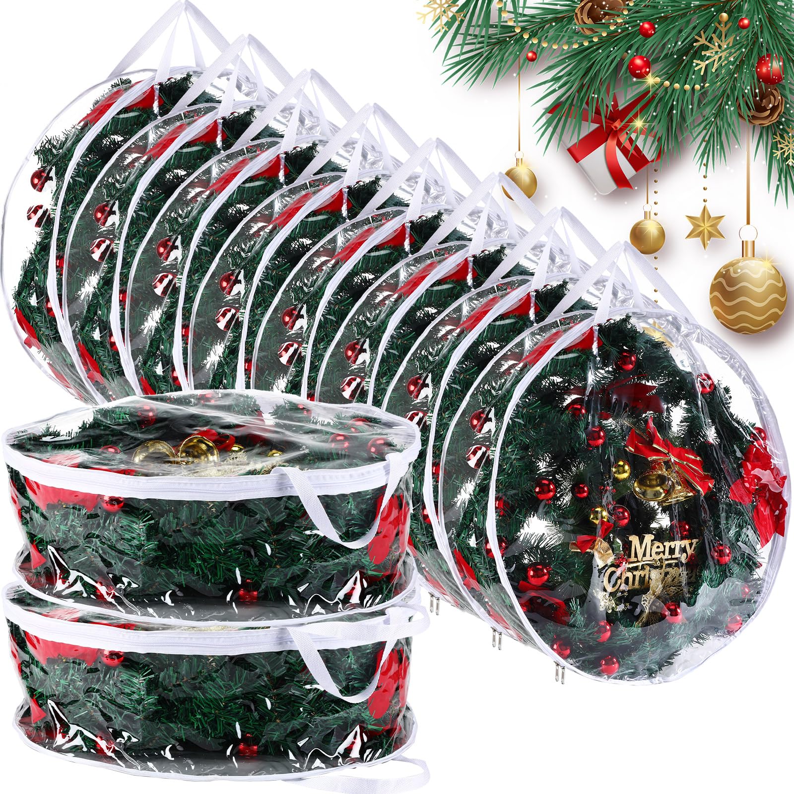 Amazon.com: Shappy 10 Pcs 36 Inch Christmas Wreath Storage Container ...