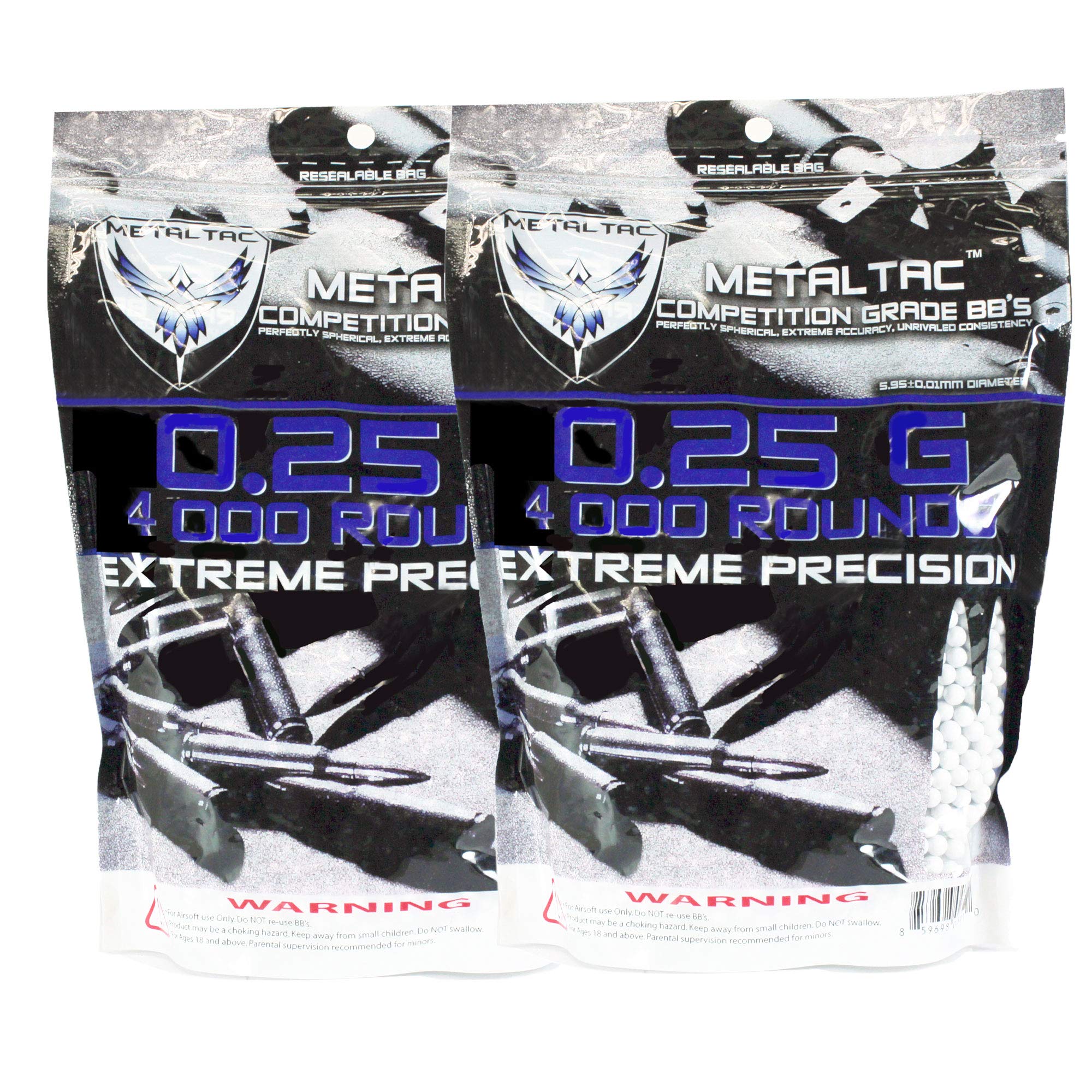 Snapklik.com : MetalTac Airsoft BBS .25g 8000 Rounds Match Grade BB ...