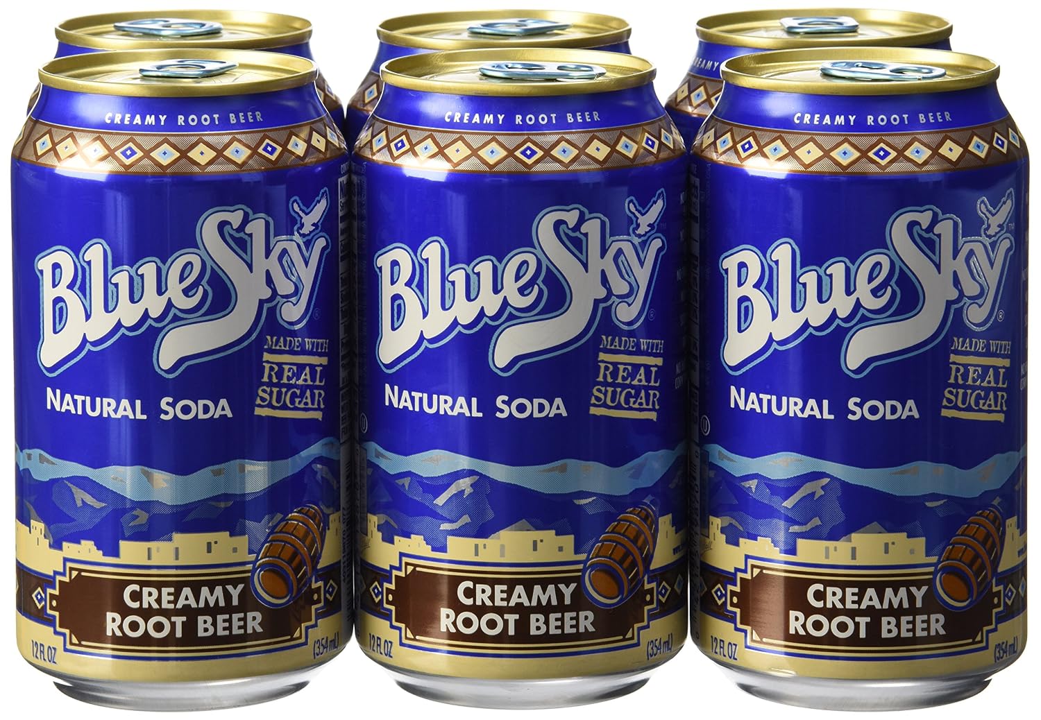 Amazon.com : Blue Sky, Natural Soda, Root Beer, 6 ct, 12 oz each ...