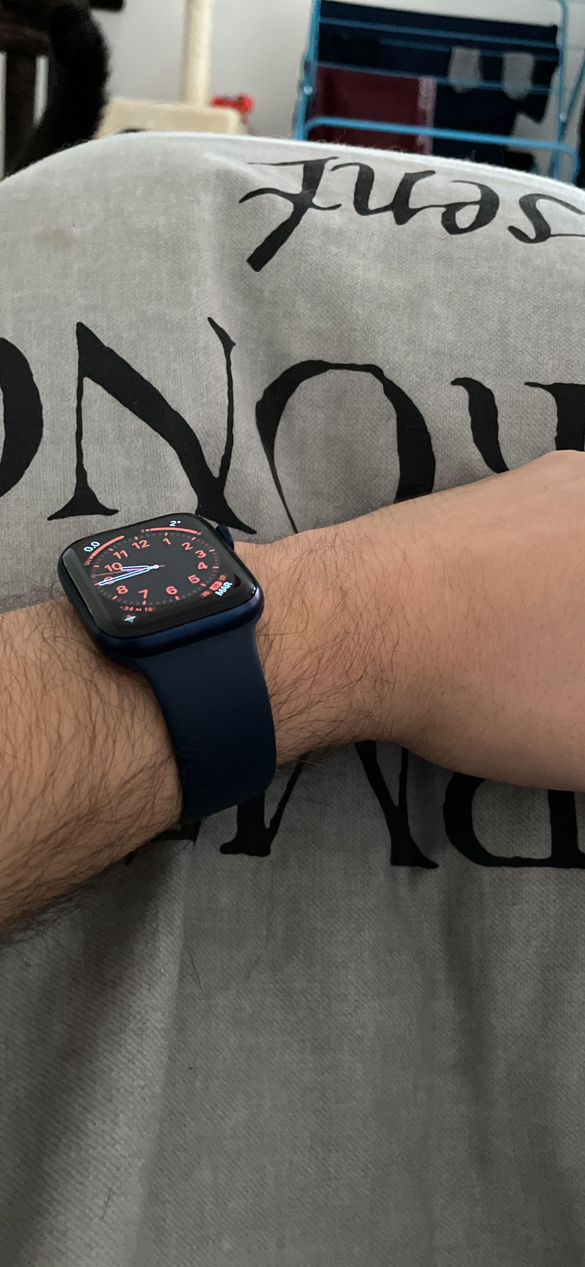 Apple Watch Series 6 GPS, 44mm Blue Aluminium Case with Deep Navy Sport ...