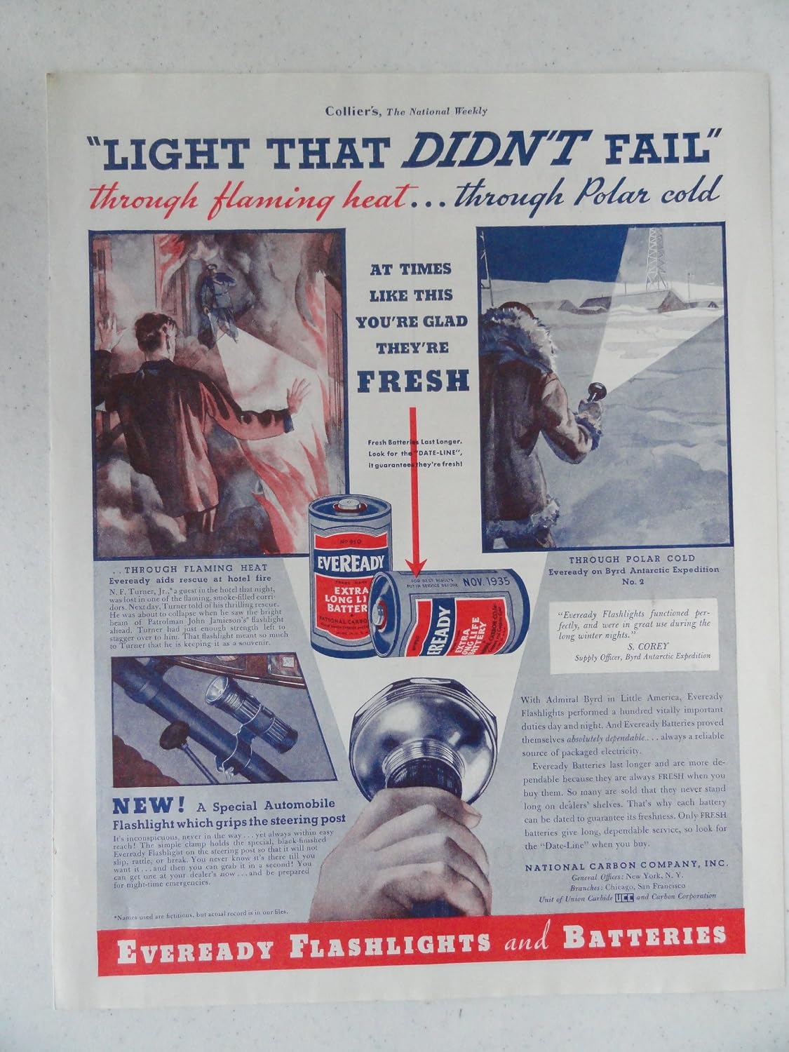 Amazon.com: Eveready Batteries. Vintage 30's print ad.full page Color ...