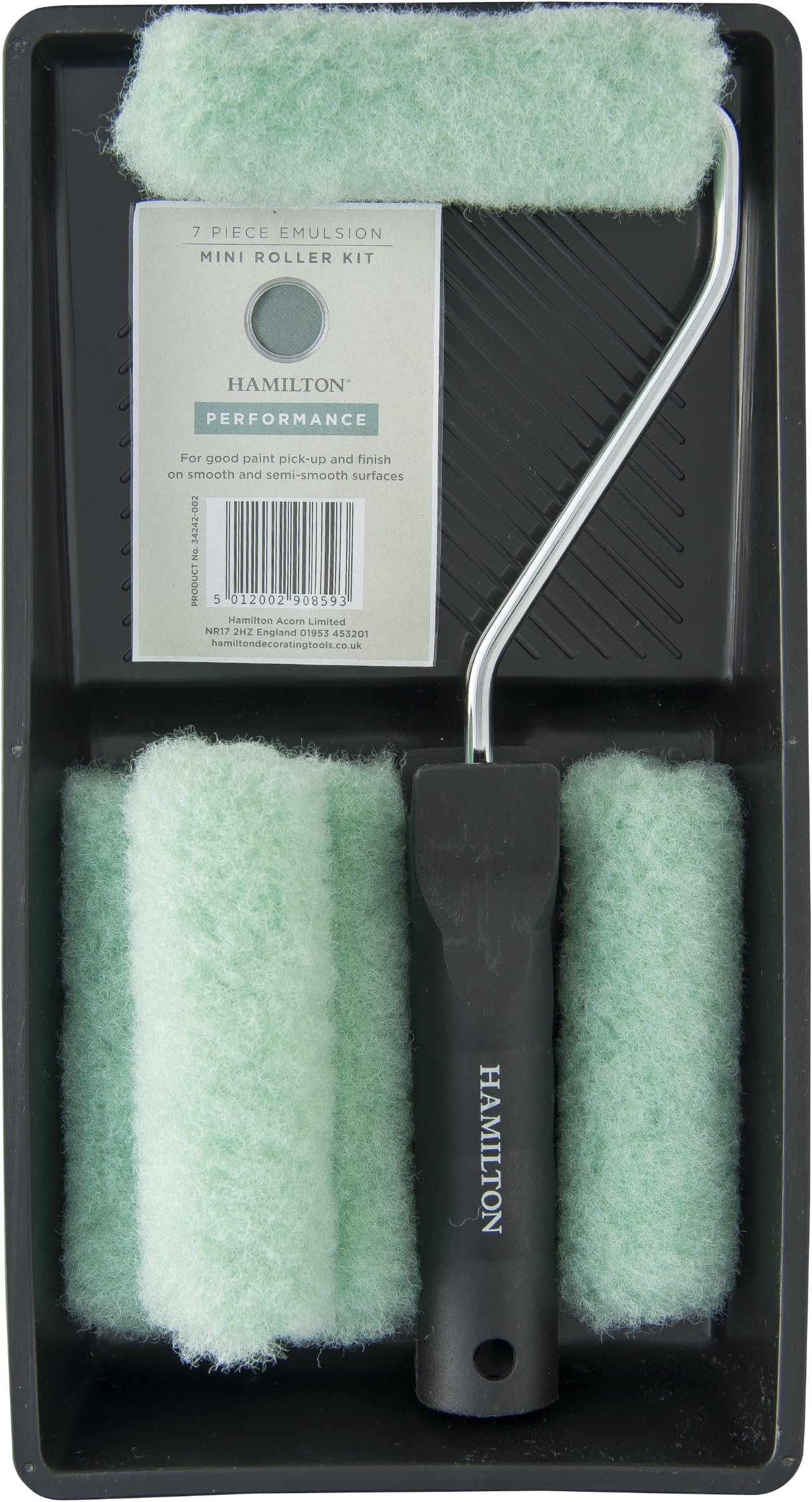 Fit For The Job 7 pc Mini Paint Roller Set for Painting with Emulsion ...