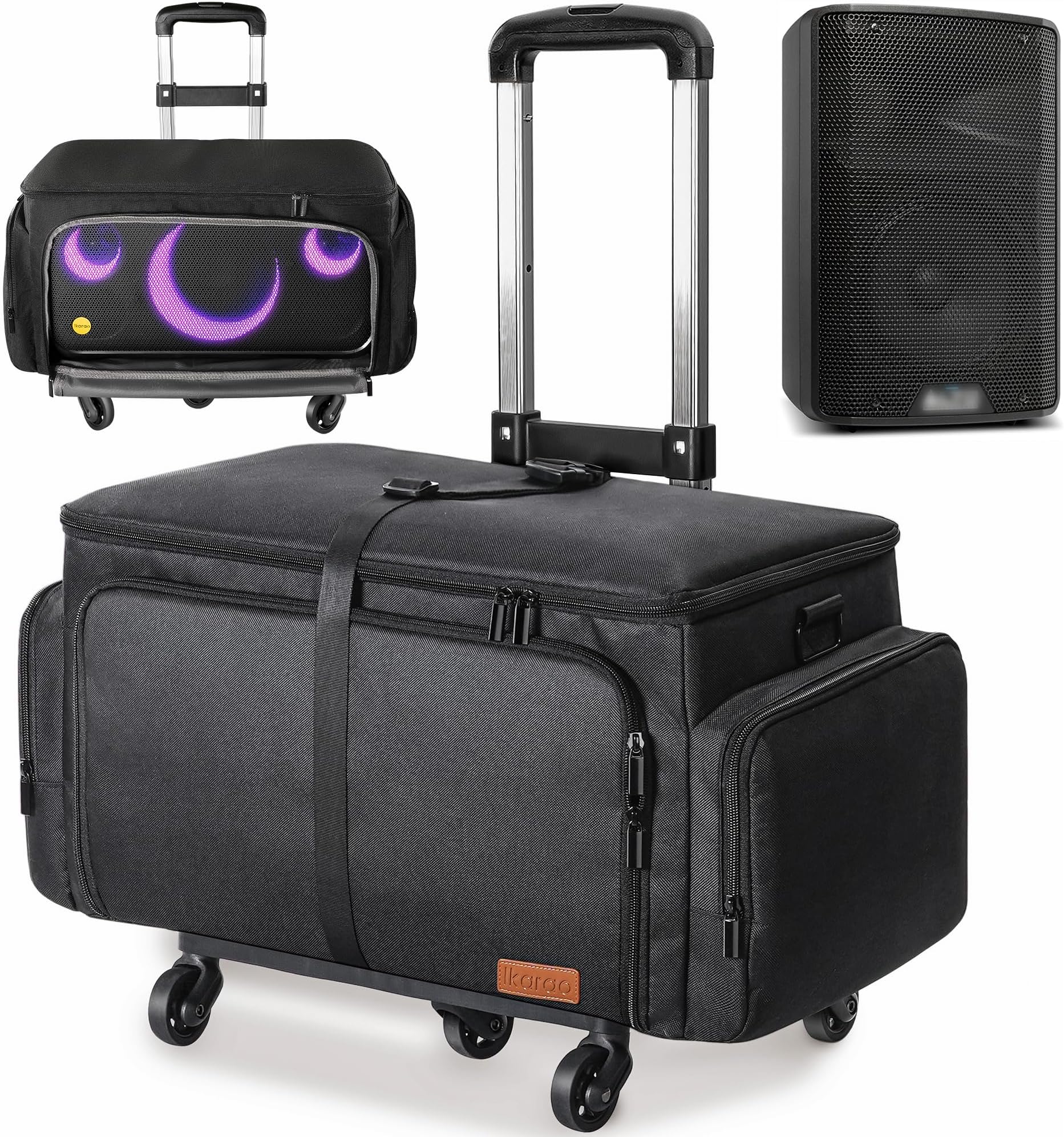 Amazon.com: Ikarao Rolling Speaker Bag - with 10mm Thick Padding and ...