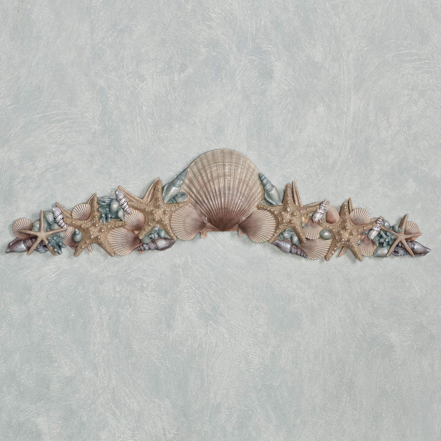 Amazon.com: at The Beach Decorative Seashell Topper Blue 26 Inches Wide ...
