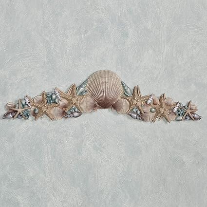 Amazon.com: at The Beach Decorative Seashell Topper Blue 26 Inches Wide ...