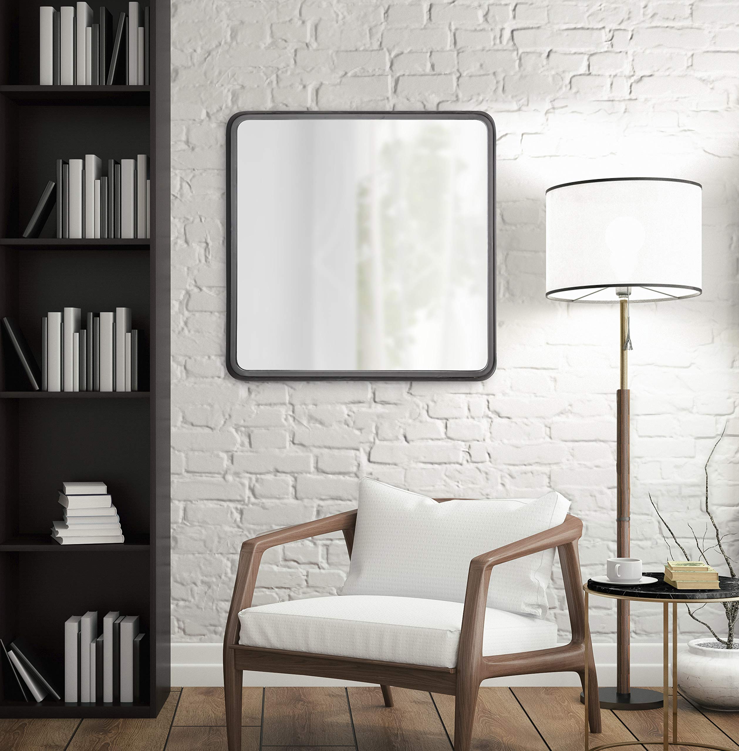 Kate and Laurel Armenta Framed Wall Mirror， 20x42， Gold