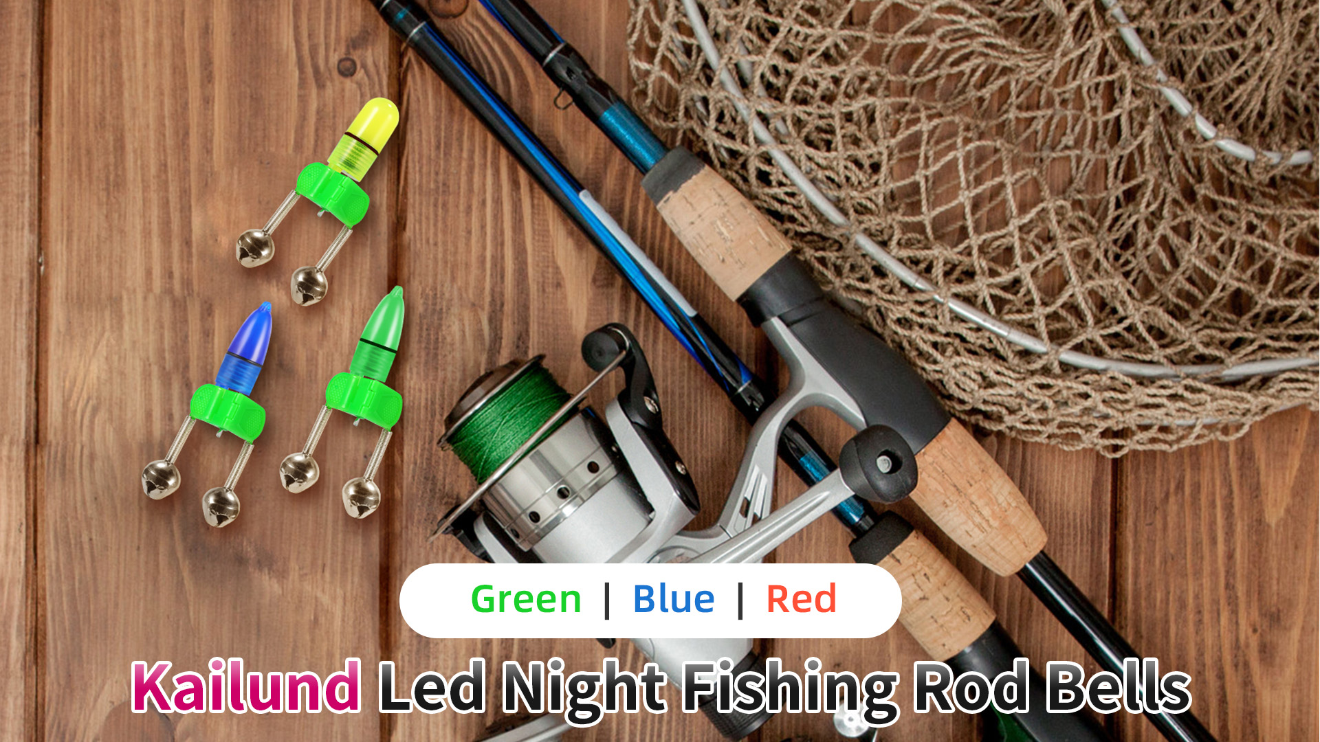 Watch 21Pcs LED Night Fishing Bells for Rods on Amazon Live