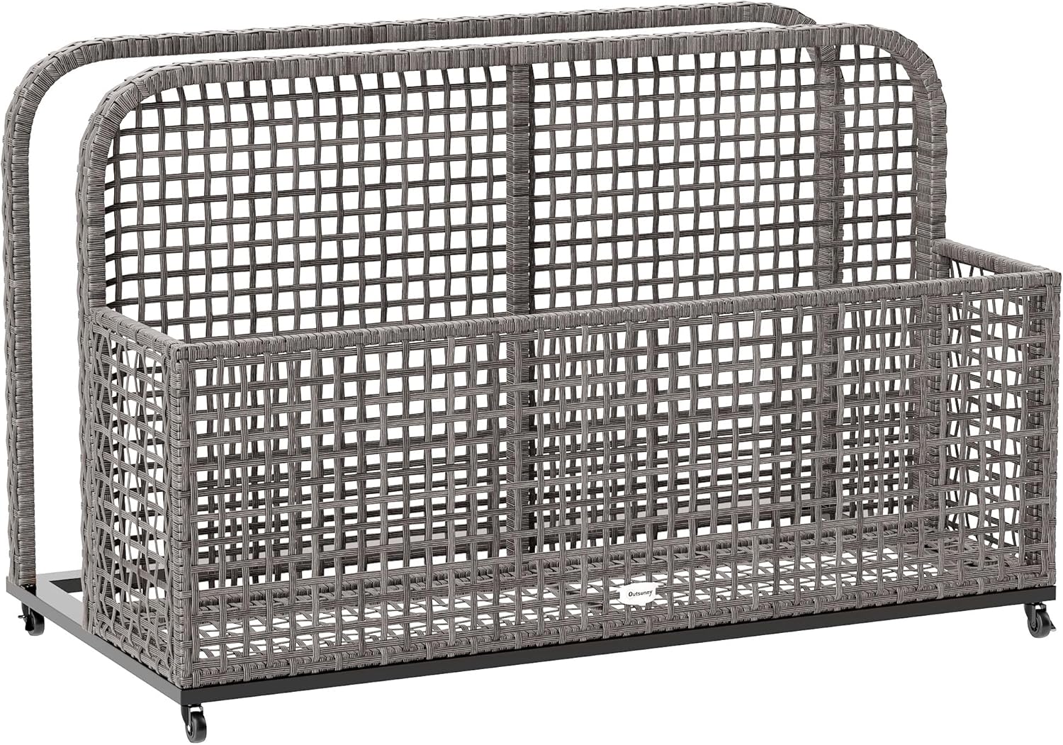 Amazon.com : Outsunny Patio Wicker Pool Float Storage with Wheels ...