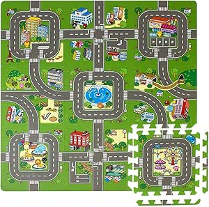 Amazon.com: Sorbus Traffic Play mat Puzzle Foam Interlocking Tiles ...