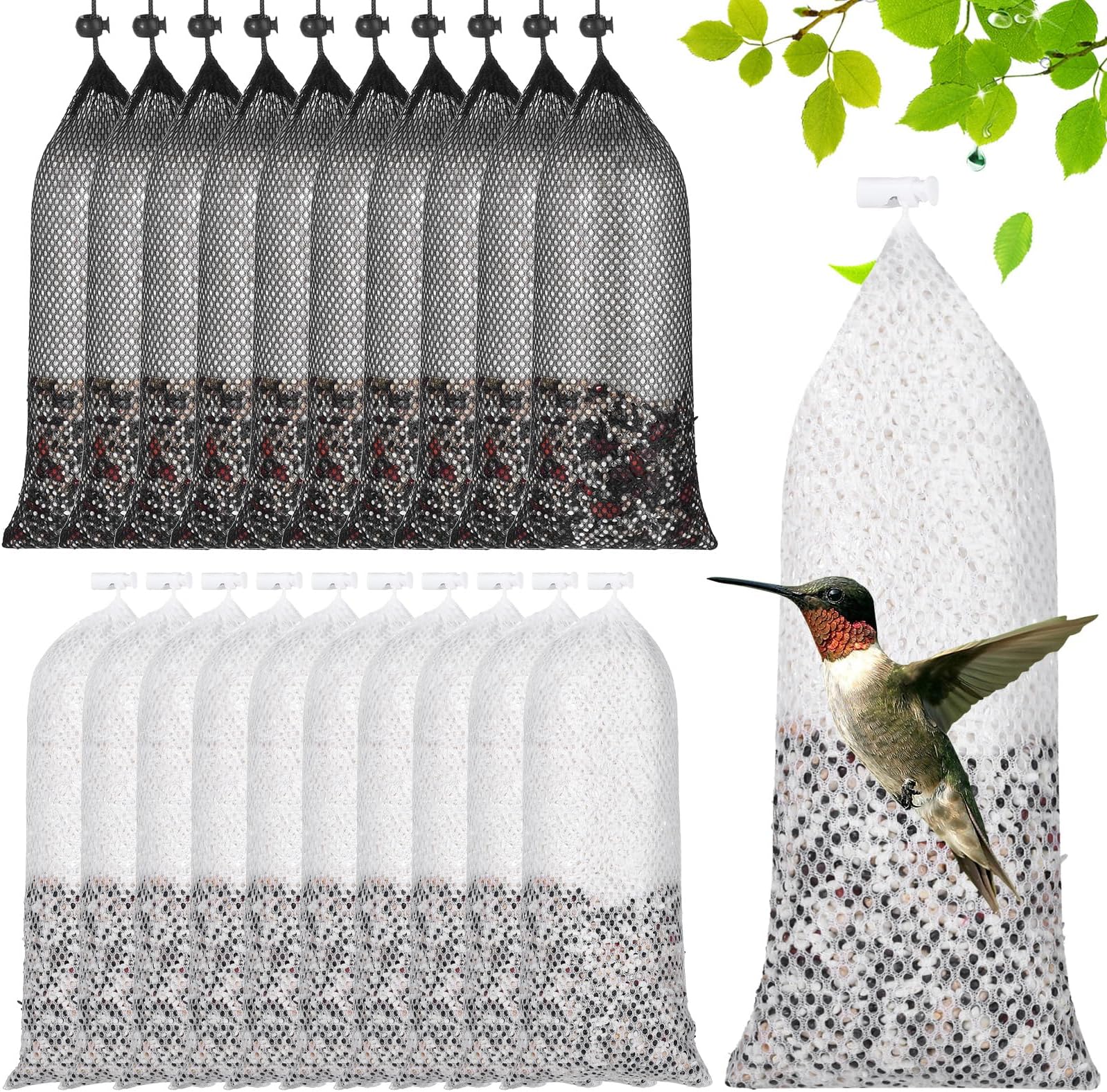 Amazon.com : 20 Pcs Finch Sock Feeder for Outdoor - Wild Bird Feeder ...