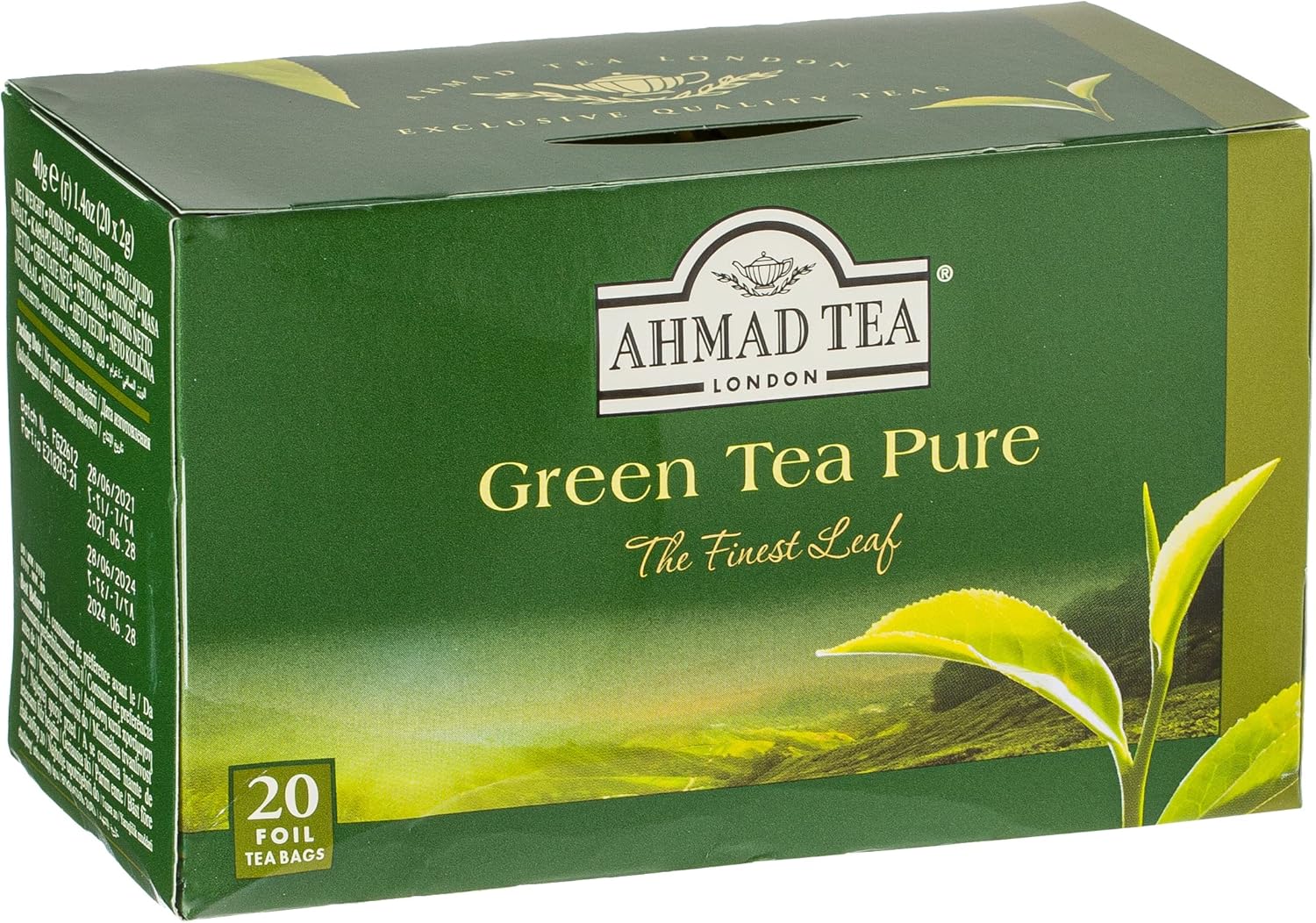 Ahmad Tea Green Tea Pure - 20 Teabags : Amazon.co.uk: Grocery