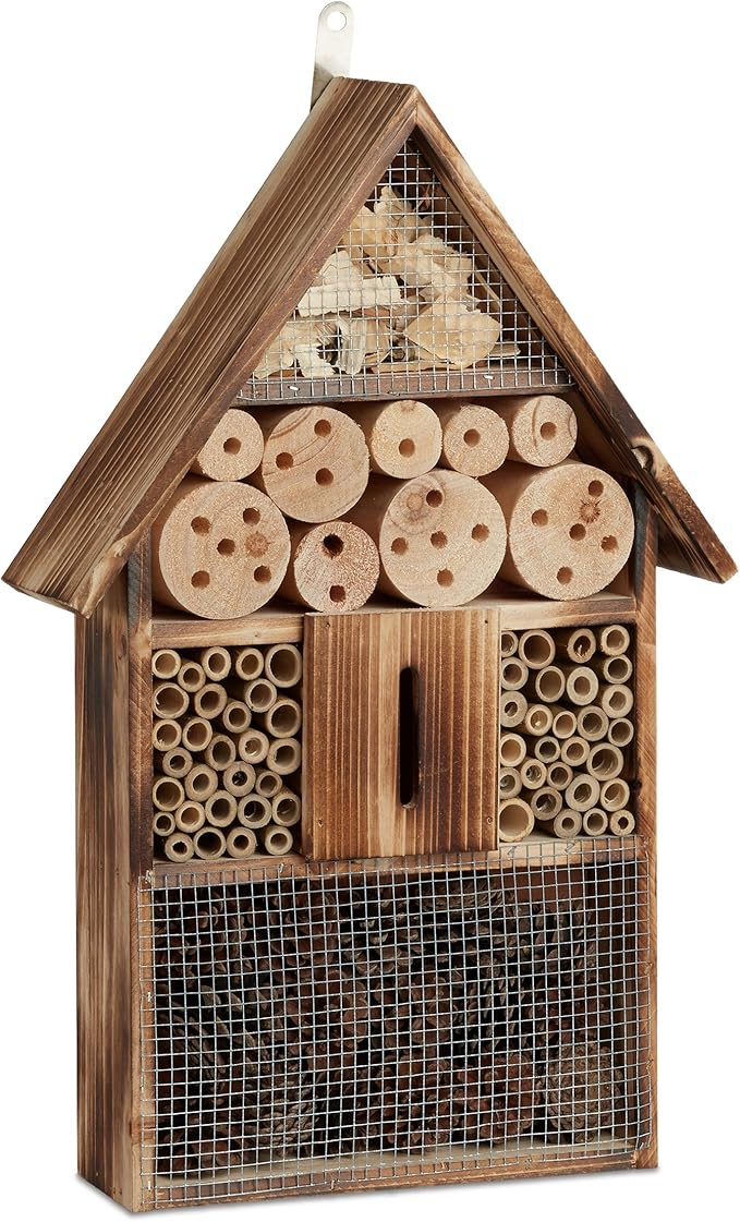 Relaxdays Insect Hotel, Wild Bee Nature Reserve, House, Habitat, Hang ...