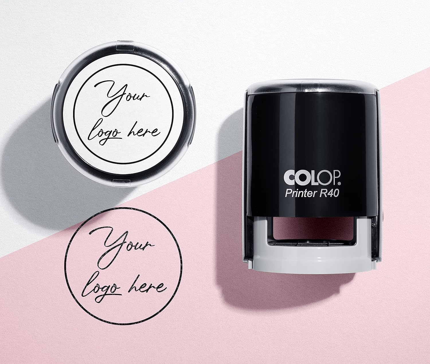 Custom Rectangular Automatic Stamp, Custom Logo Stamp for Company with ...