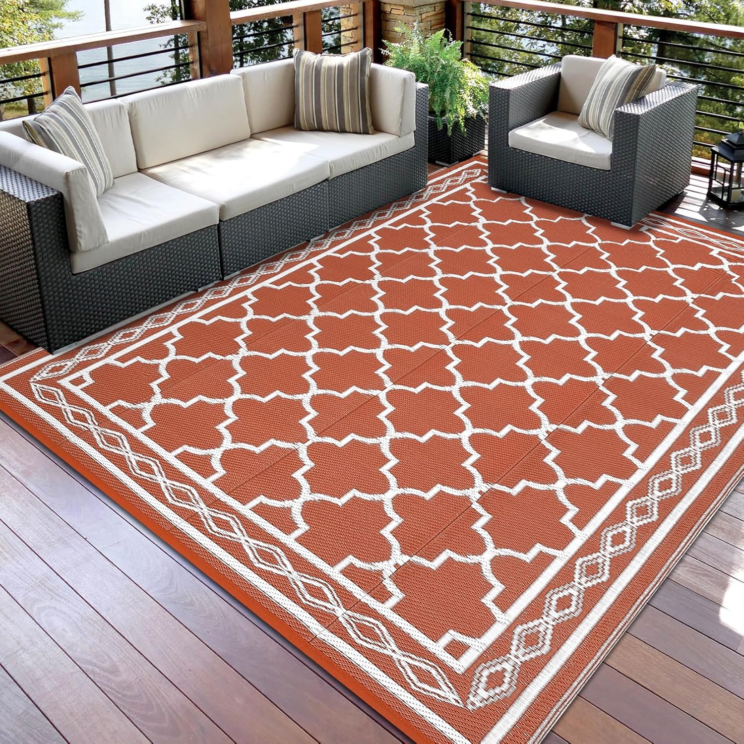 Amazon.com: GarveeHome Outdoor Rug 8x10 Reversible Mats, Plastic Straw ...