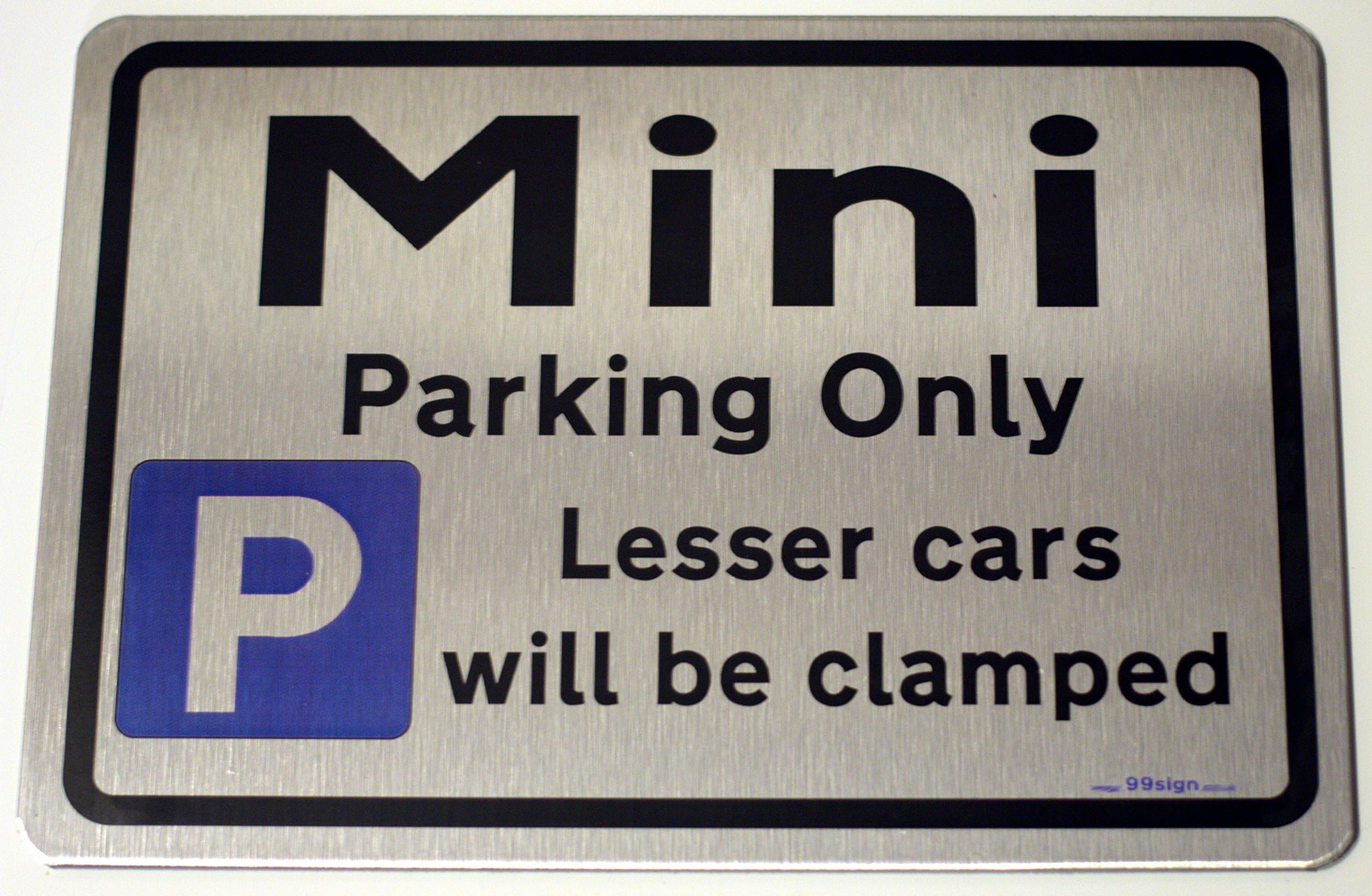 Mini Parking Only - Metal Wall Sign Plaque - Cooper Austin Rover ...
