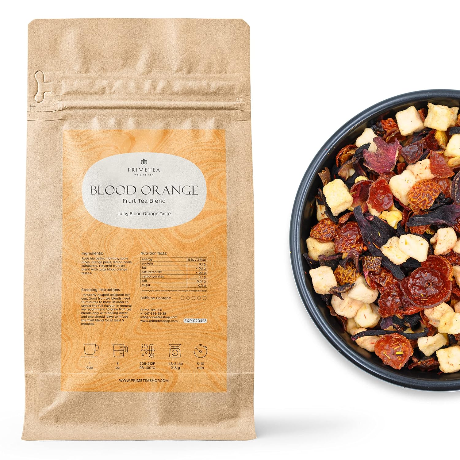 Amazon.com : Prime Tea Blood Orange - Exquisite Fruit Tisane, Premium ...