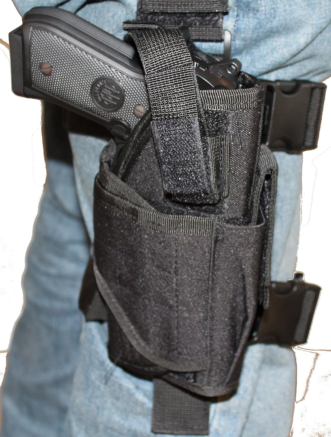 Amazon.com : Adjustable Gun Holster Drop Holster (Black) : Sports ...